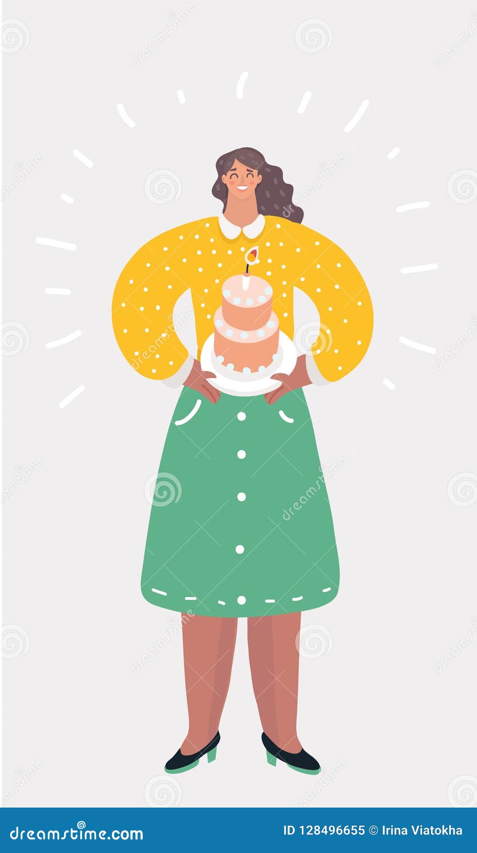 Baker Holding Box of Cakes. Stock Vector - Illustration of chef ...