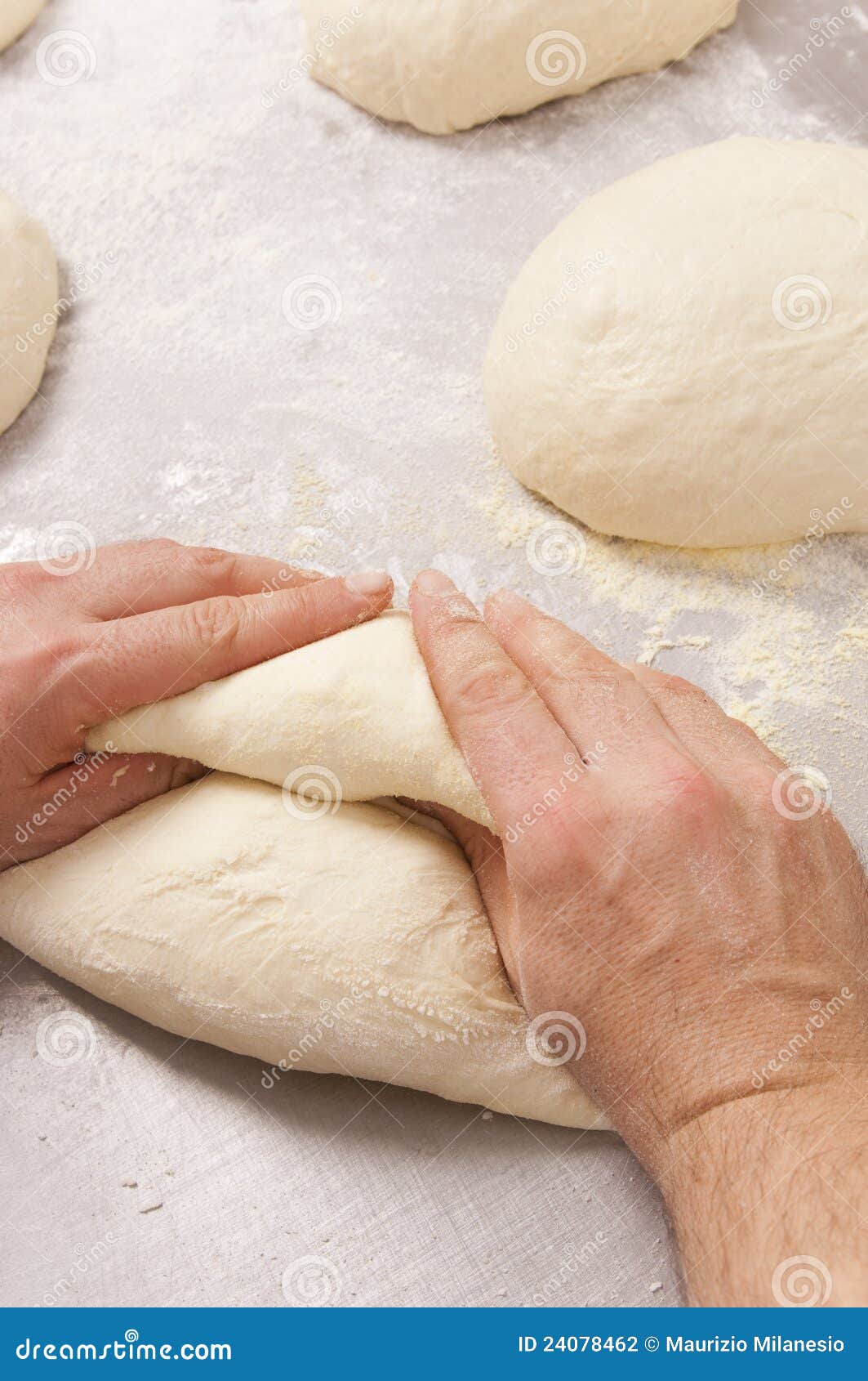 Baker makes the bread stock photo. Image of adult, baked - 24078462