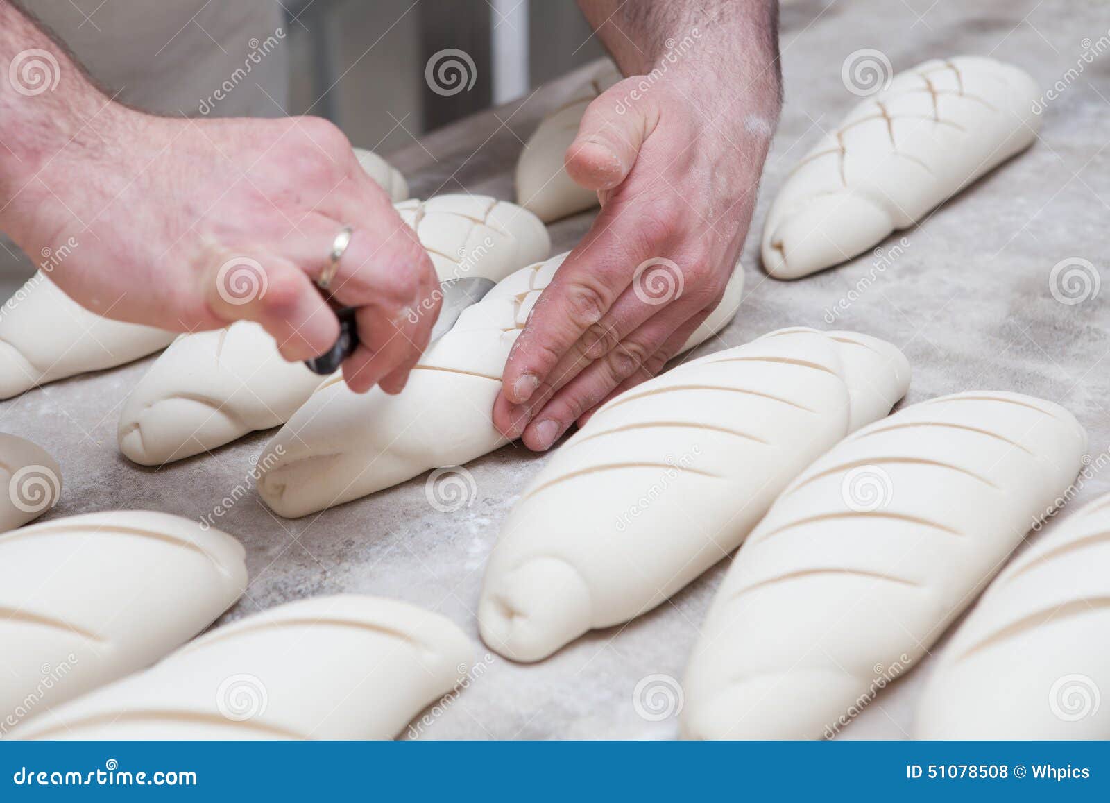 Baker making patterns stock photo. Image of indoors, business - 51078508