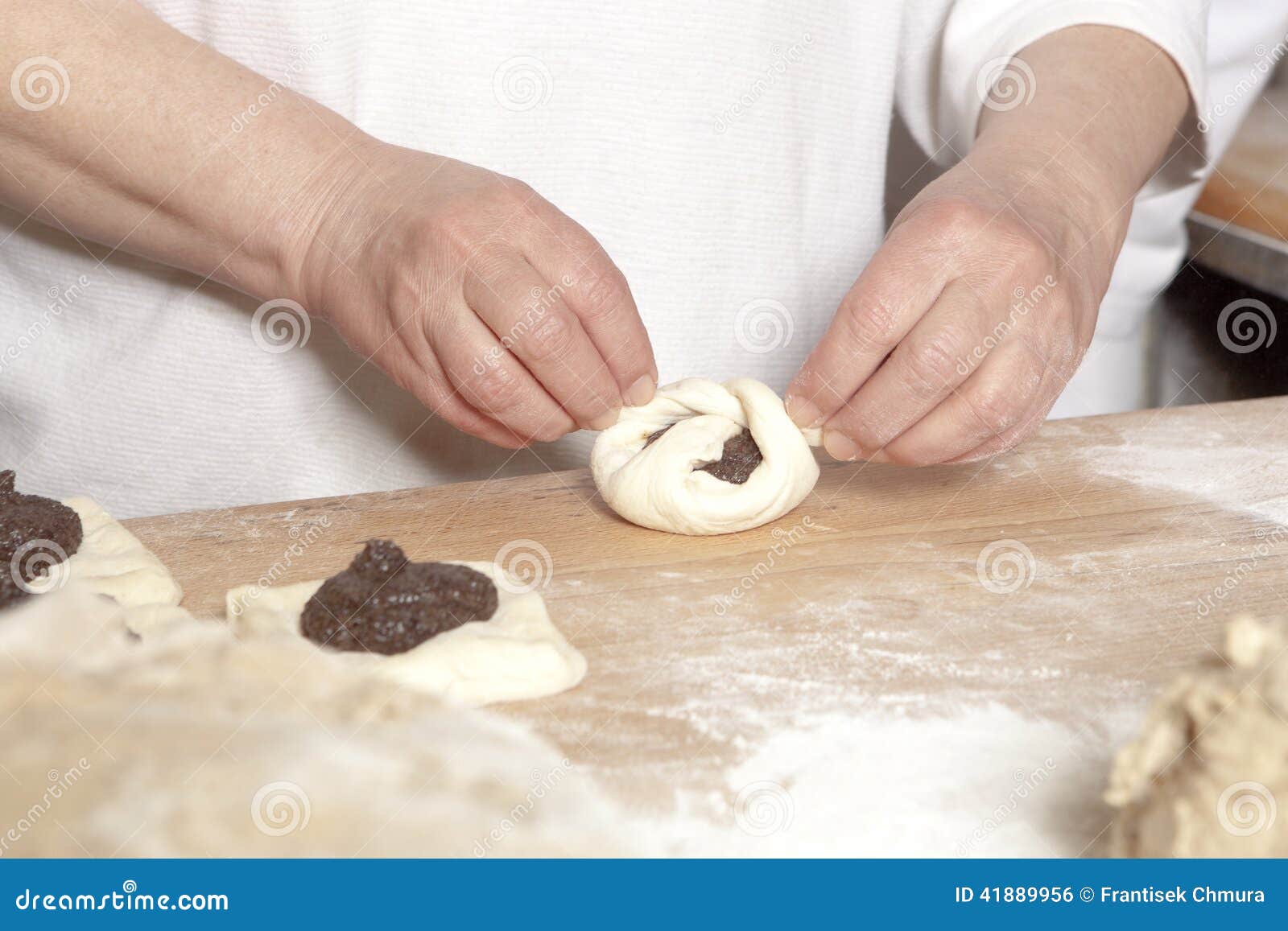 Baker Making Sweet Pastry stock photo. Image of pastry - 41889956