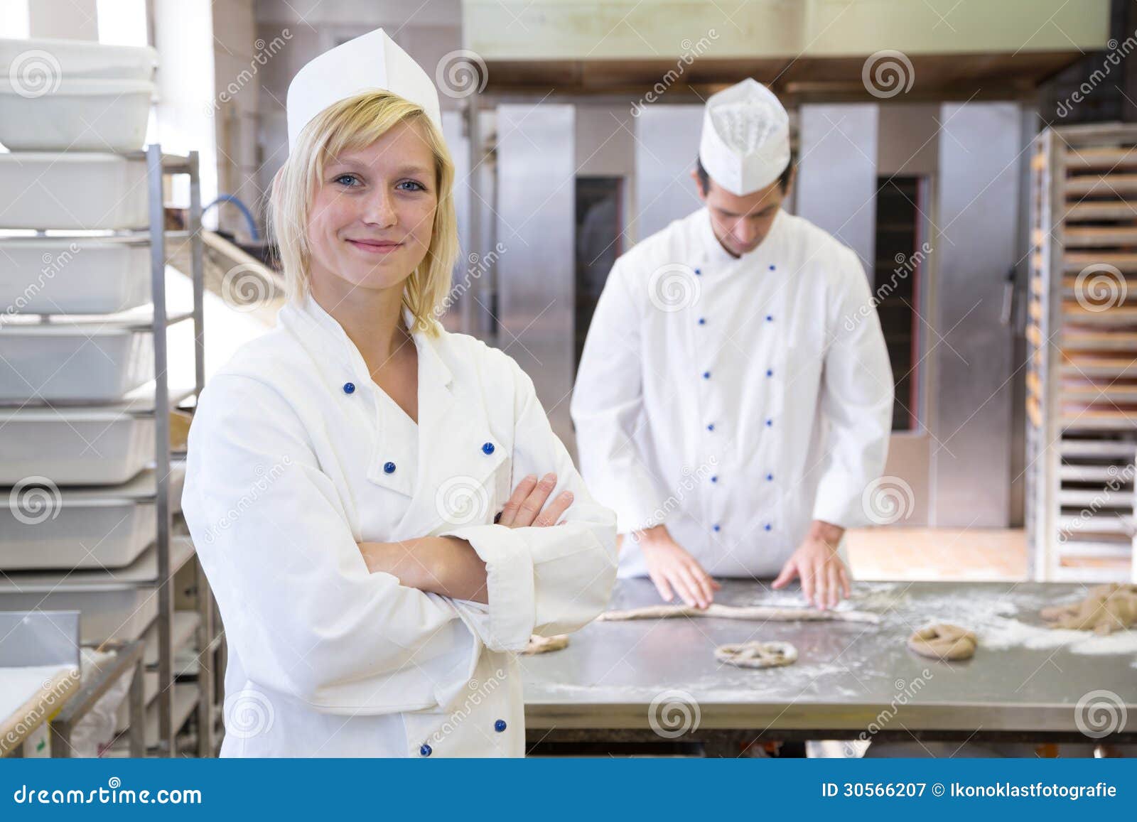 Baker Posing in Bakery or Bakehouse Stock Image - Image of flavor ...