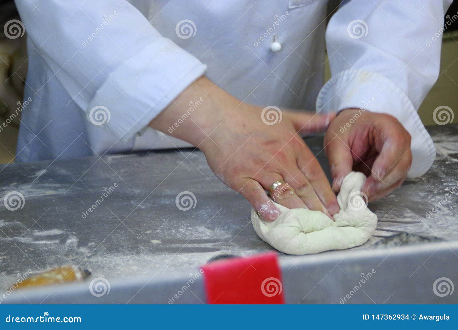 Baker prepares pastry stock photo. Image of chef, table - 147362934