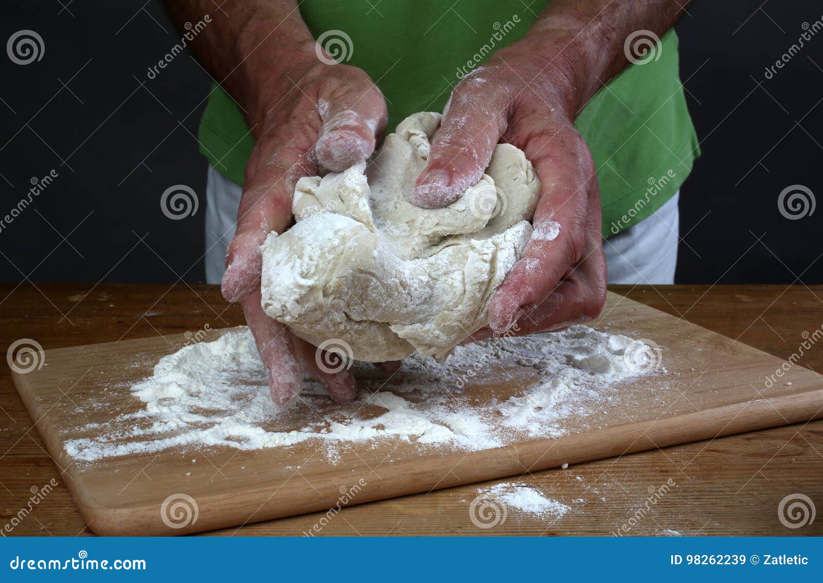Baker Preparing Some Dough Ready To Bake Some Bread Stock Image - Image ...