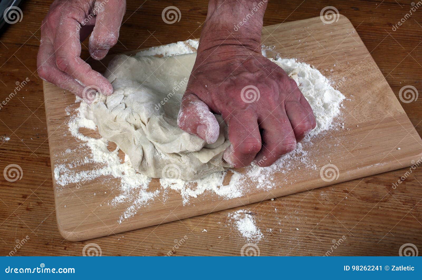 Baker Preparing Some Dough Ready To Bake Some Bread Stock Image - Image ...