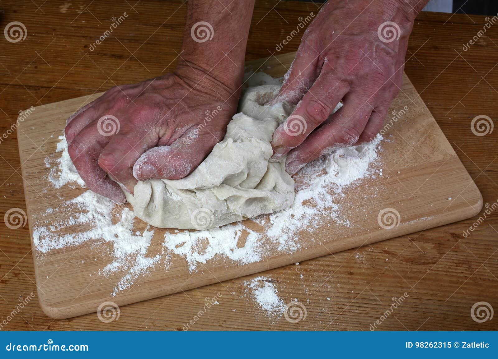 Baker Preparing Some Dough Ready To Bake Some Bread Stock Image - Image ...