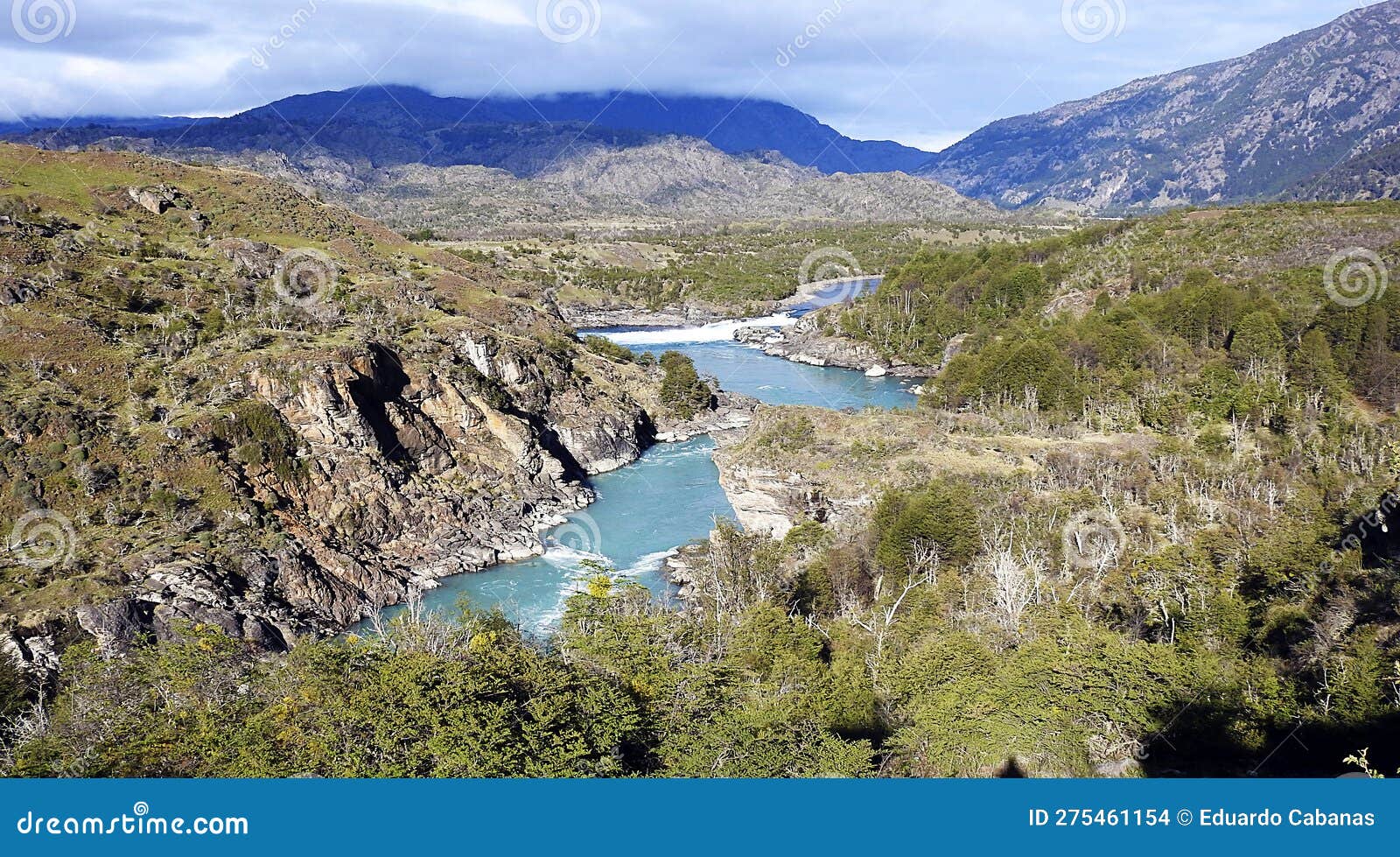 Baker River, Carretera Austral, Chile Stock Photo - Image of mountain ...