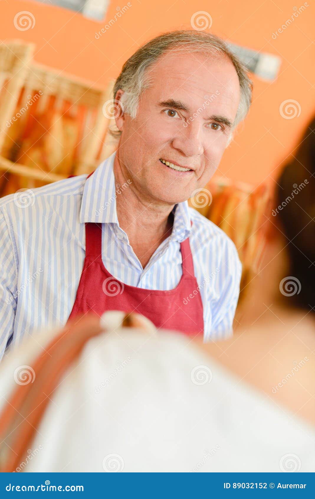 Baker Serving One Customers Stock Photo - Image of nutritious, flour ...
