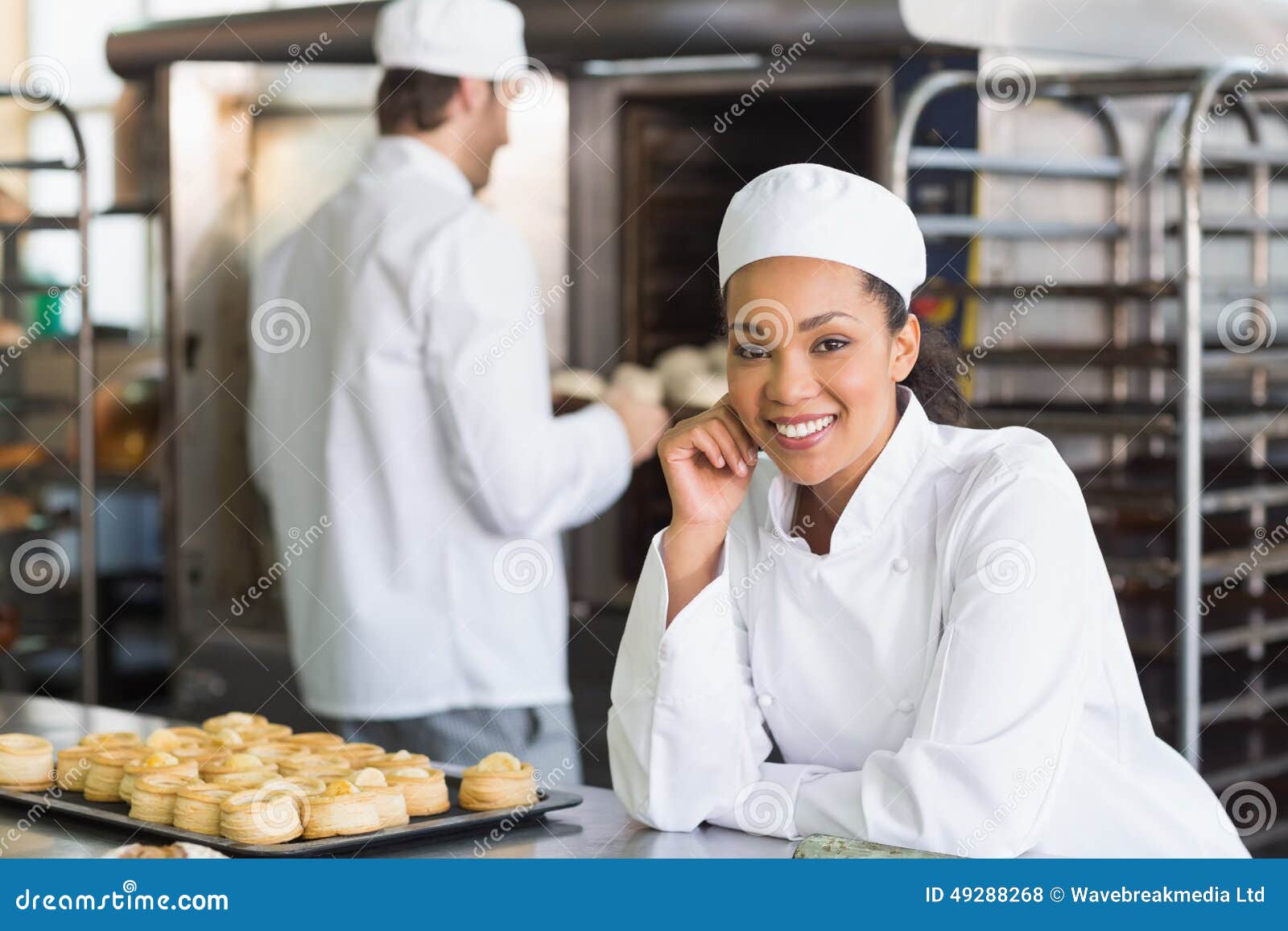Baker Smiling at the Camera Stock Photo - Image of chefs, cheerful ...