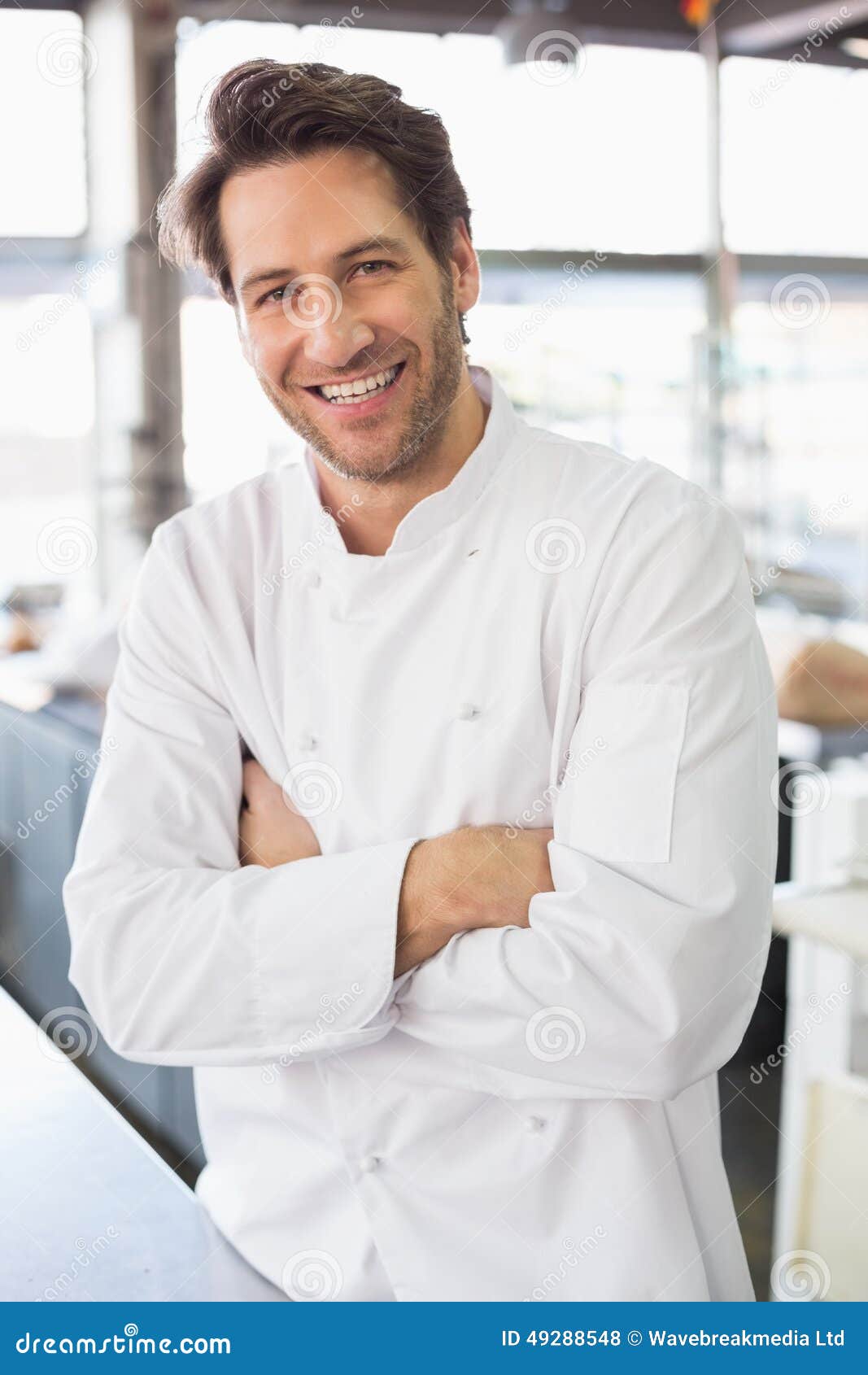 Baker Smiling at the Camera Stock Photo - Image of happy, folded: 49288548