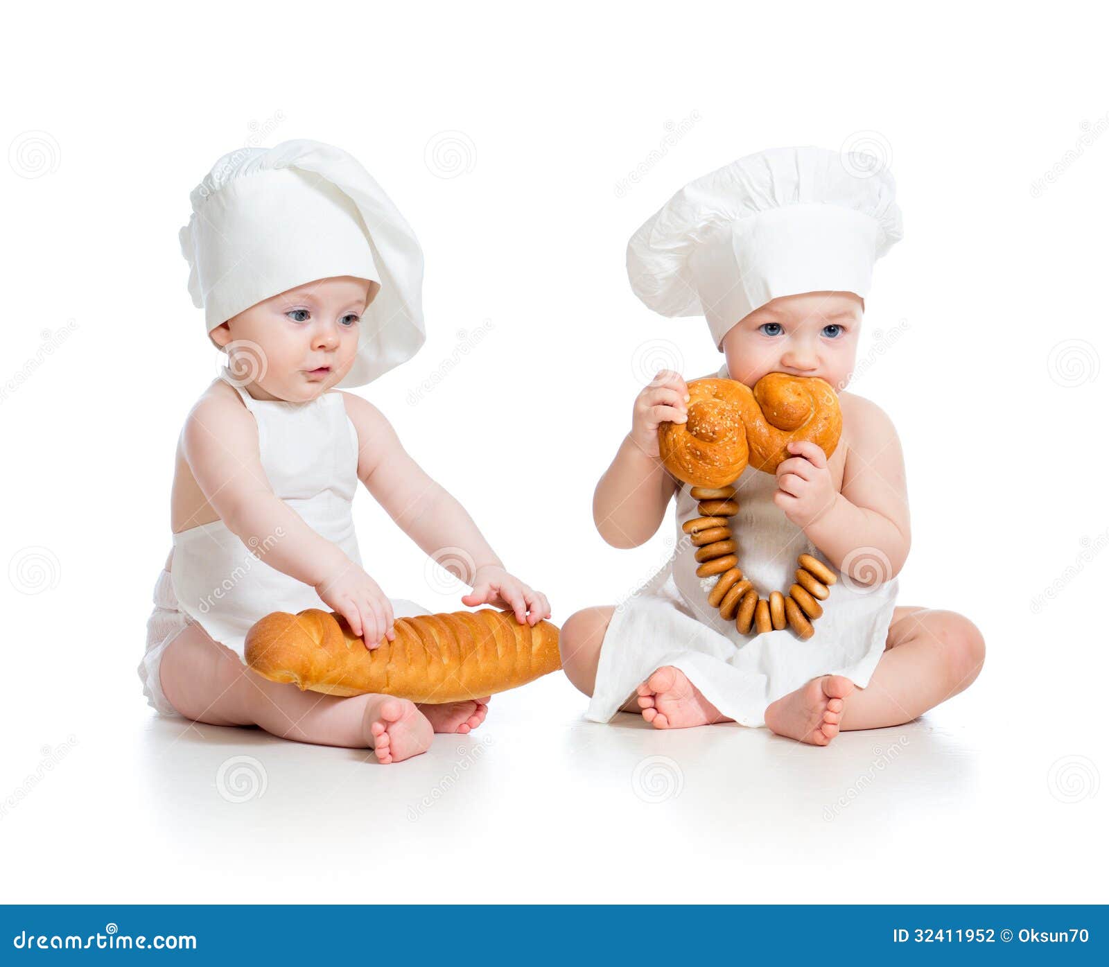 Bakers babies boy and girl stock photo. Image of cookies - 32411952
