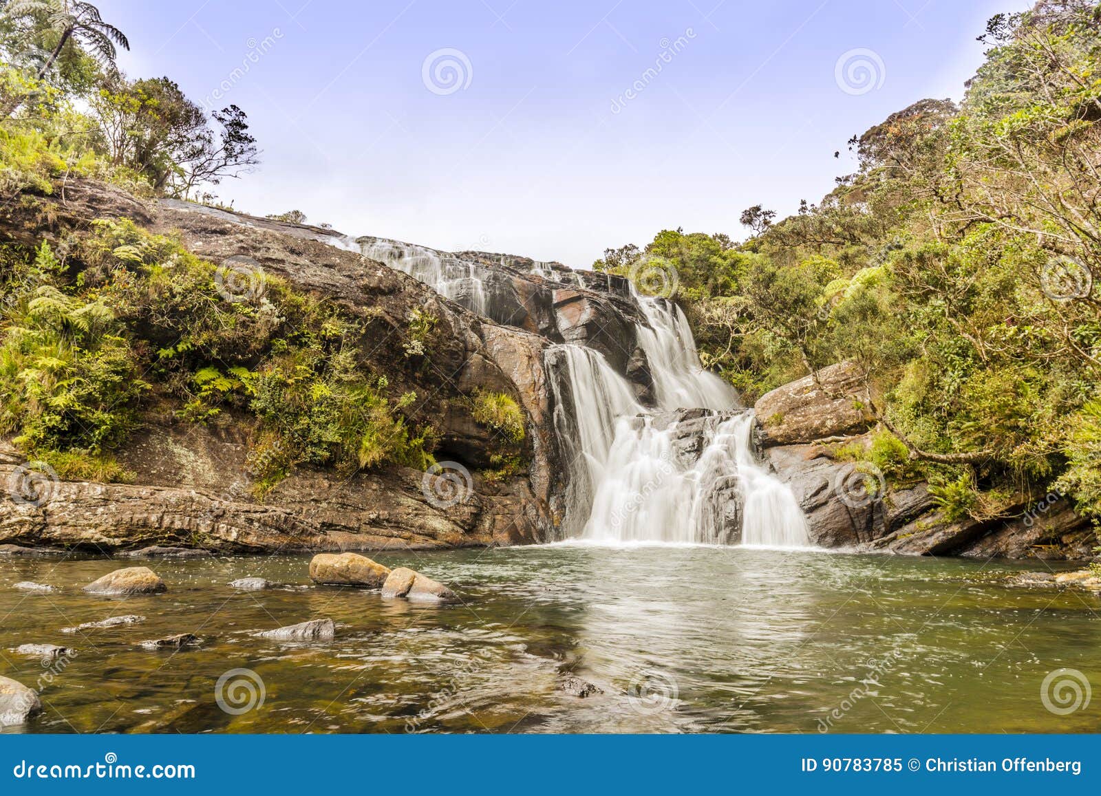 Bakers Falls in Horton Plains Sri Lanka Stock Image - Image of ...