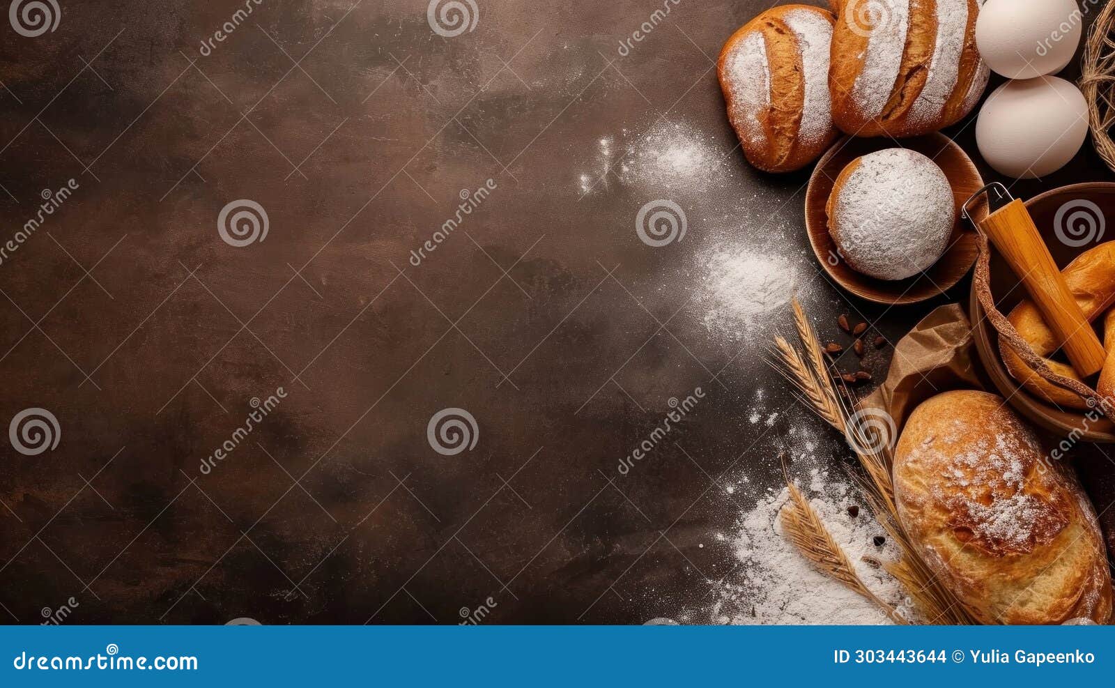 Bakery Advertisment Background with Copy Space Stock Photo - Image of ...