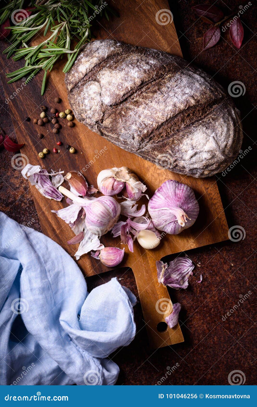 Bakery Background, Baking Ingredients Over Rustic Kitchen Countertop ...