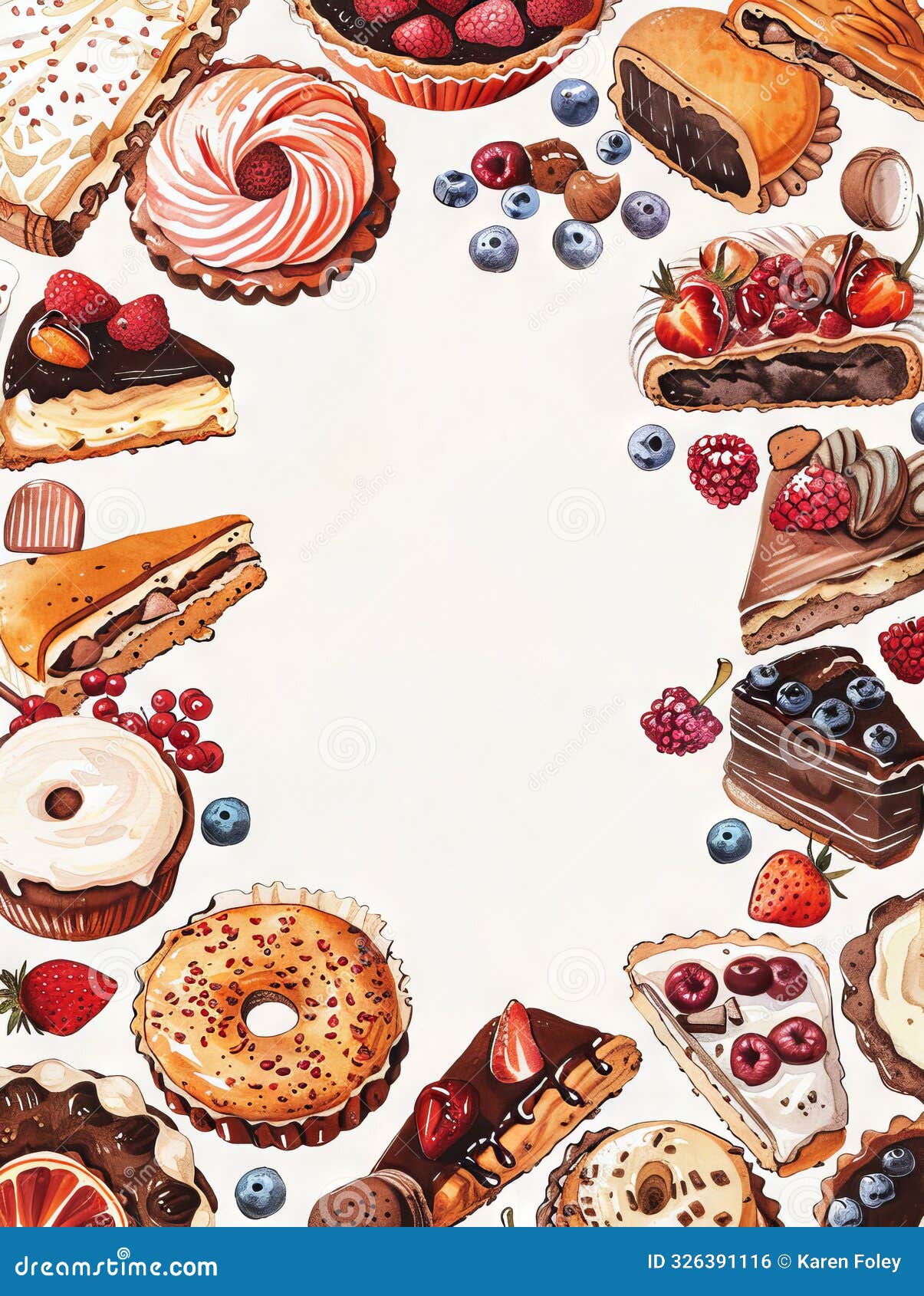 Bakery background graphic stock illustration. Illustration of treats ...