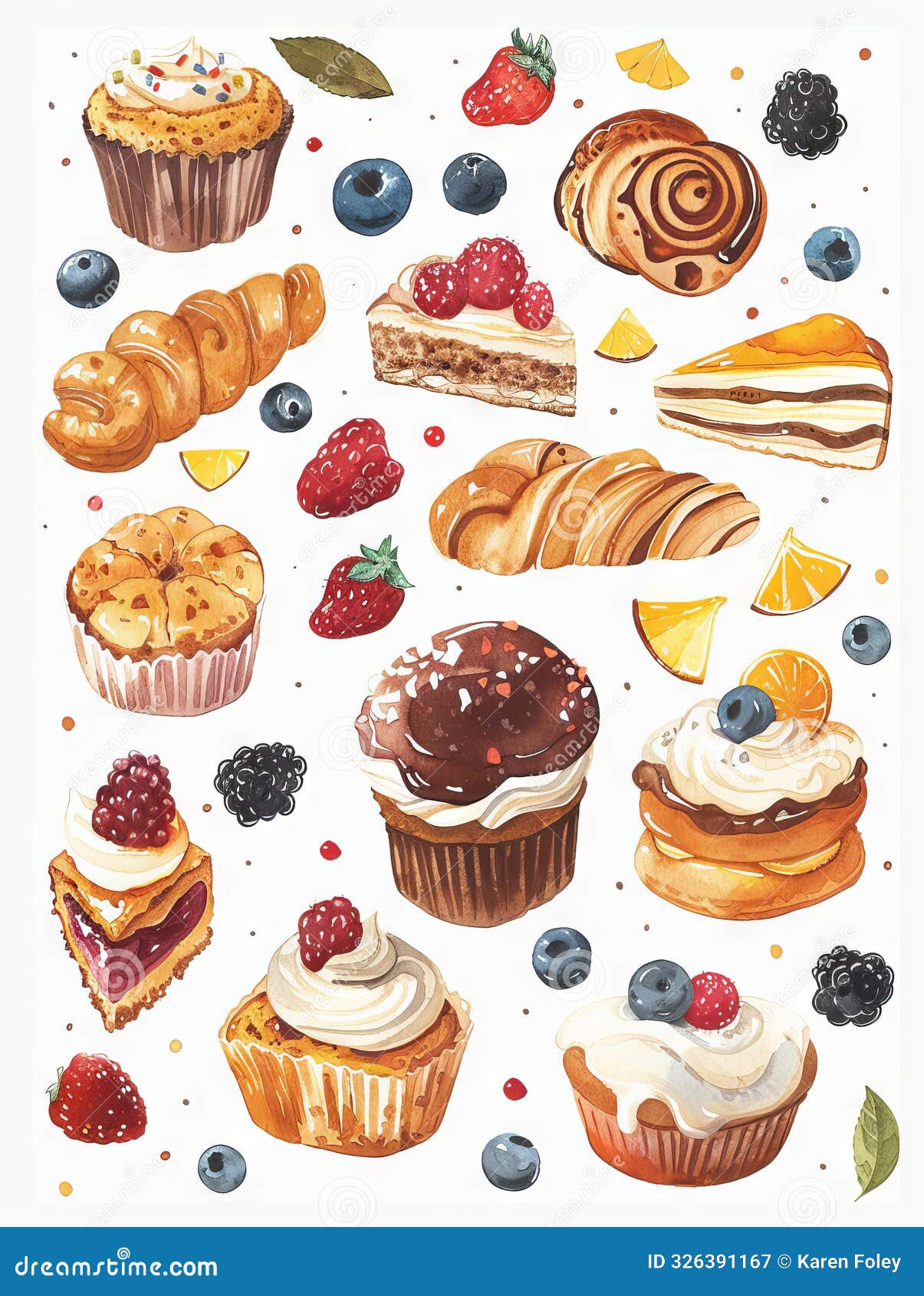 Bakery background graphic stock illustration. Illustration of muffin ...