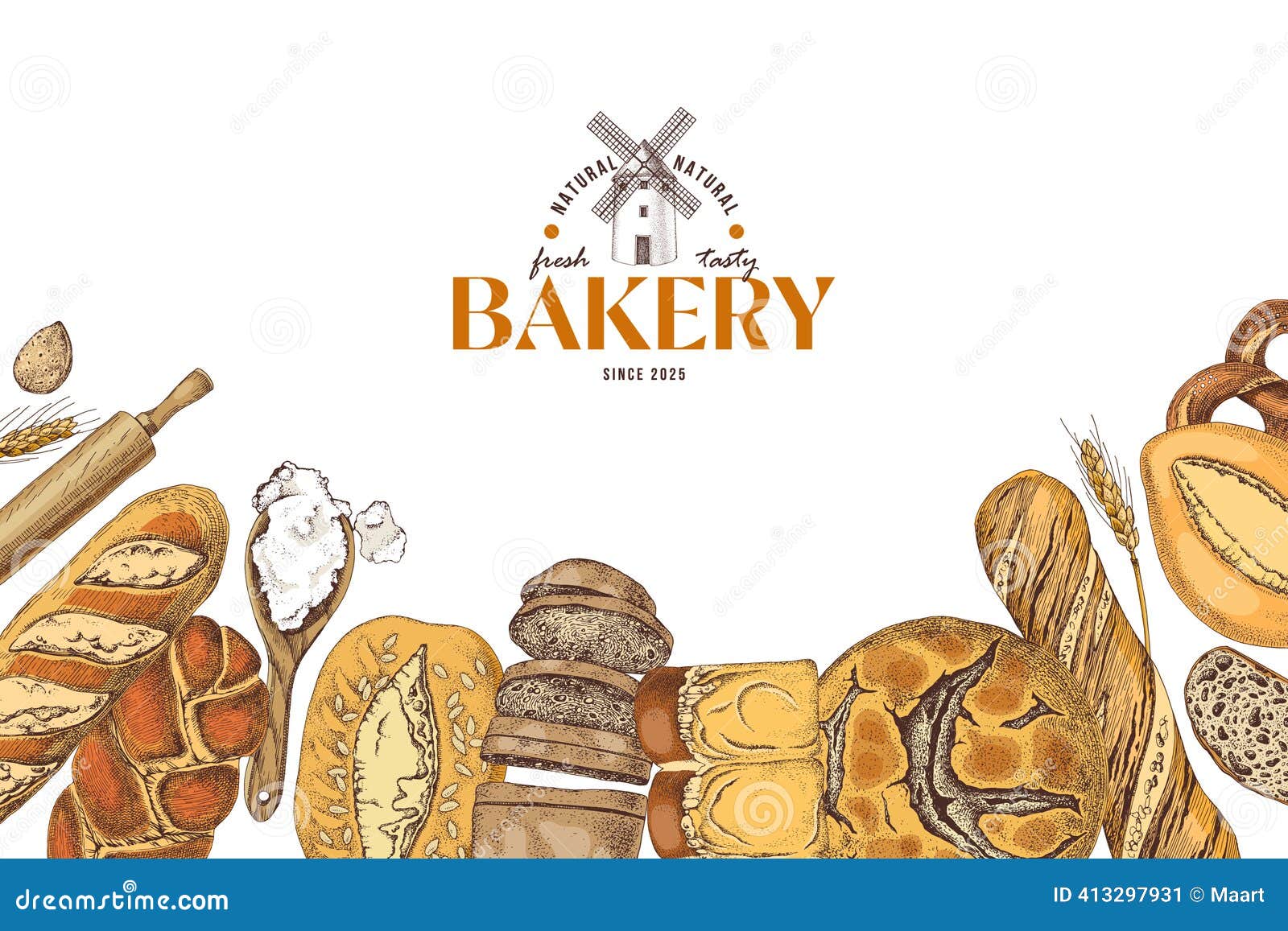 bread vector background