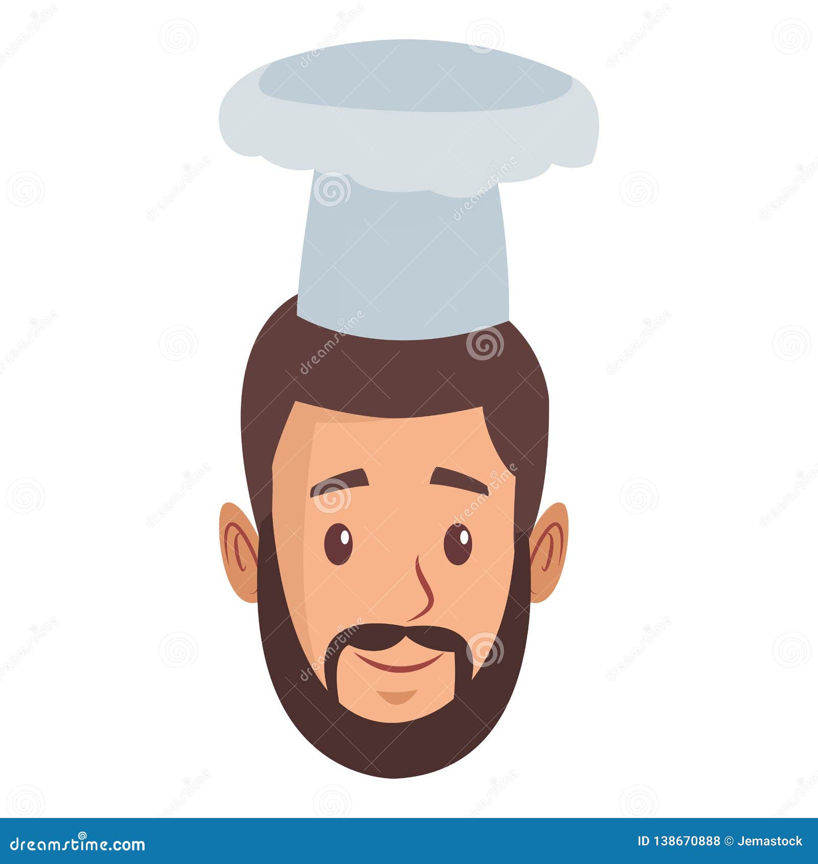 Bakery baker face cartoon stock vector. Illustration of bread - 138670888