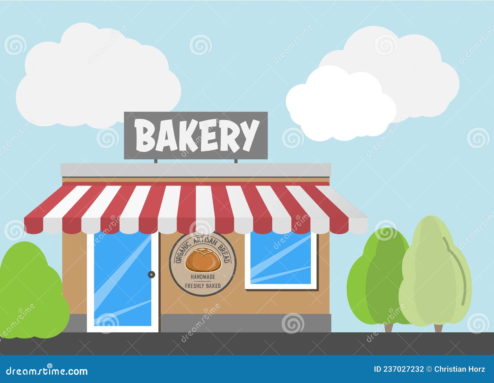 Bakery or Bakeshop Building Stock Vector - Illustration of flat ...