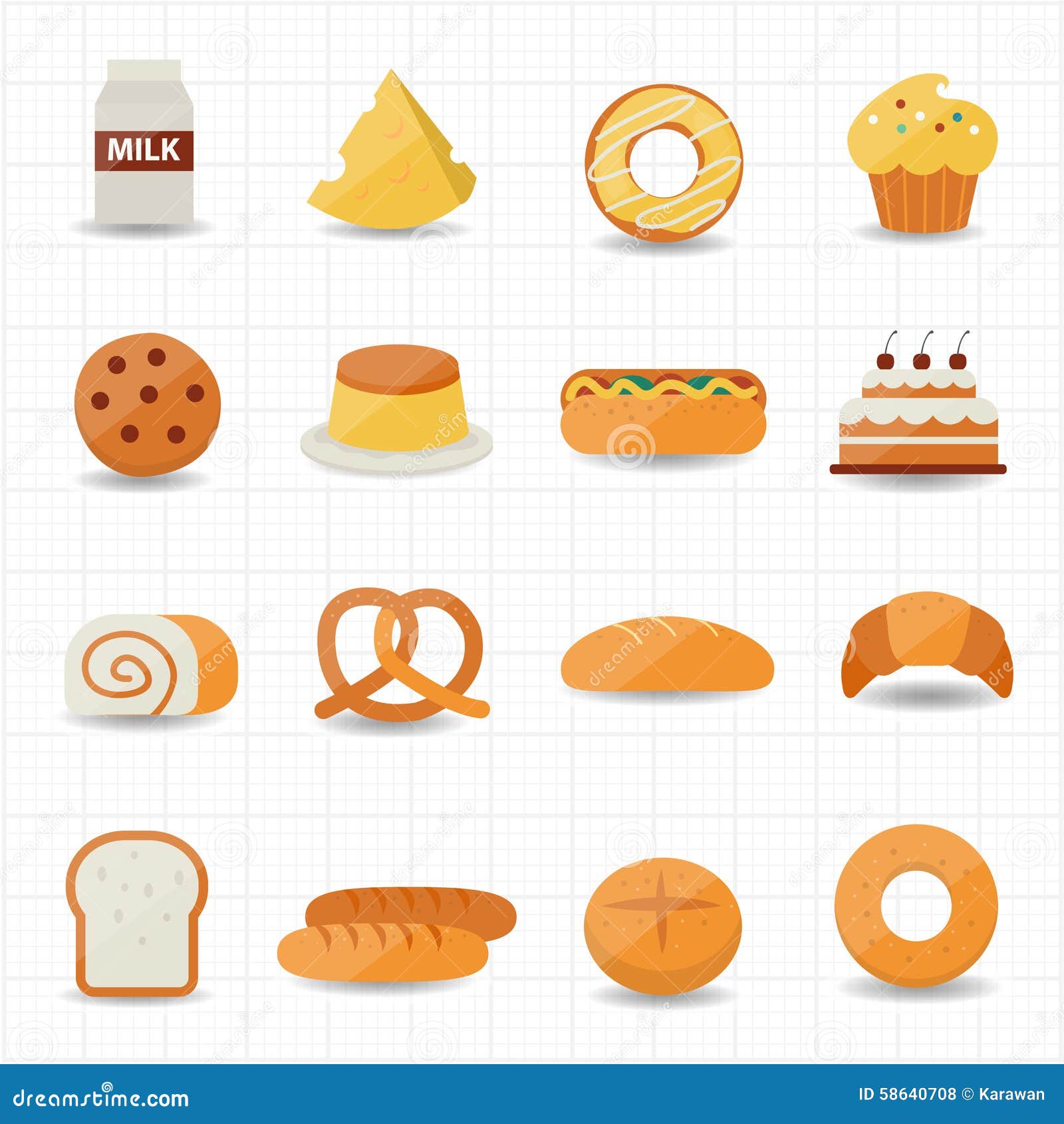 Bakery and Bread Icon stock vector. Illustration of bakery - 58640708