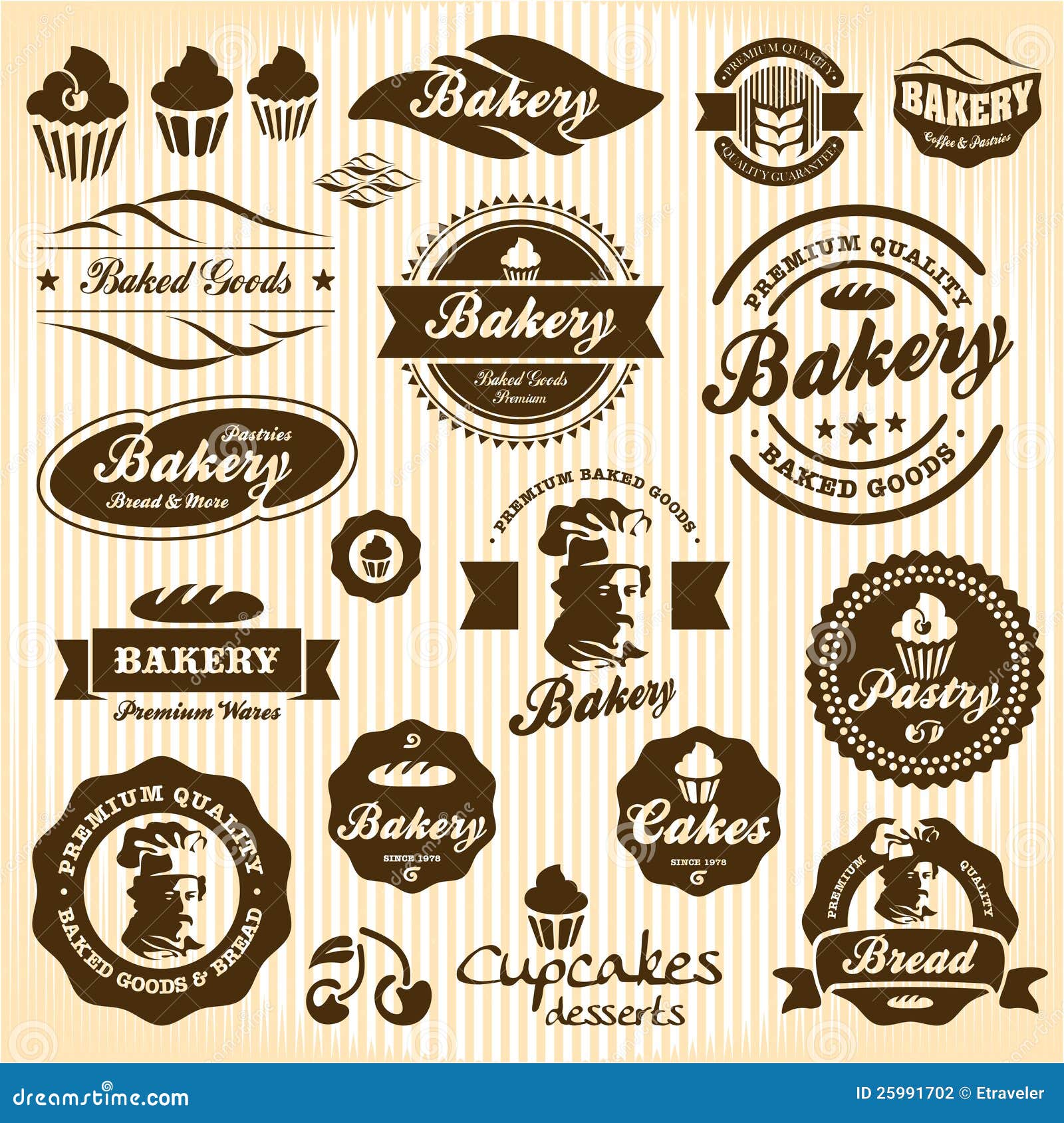 Bread And Pastry Infographics With Bar Graphs Or Charts, World Map ...