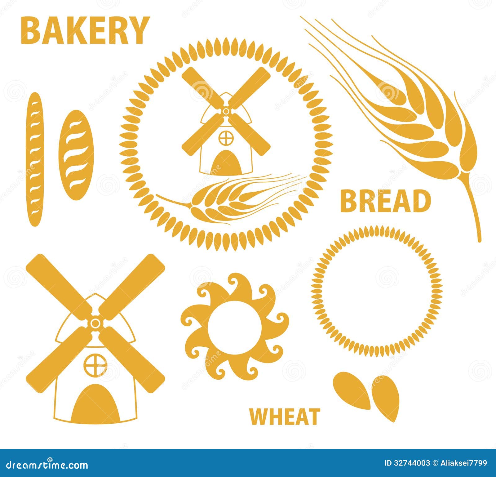 Bakery. Bread. Wheat stock vector. Illustration of vector - 32744003