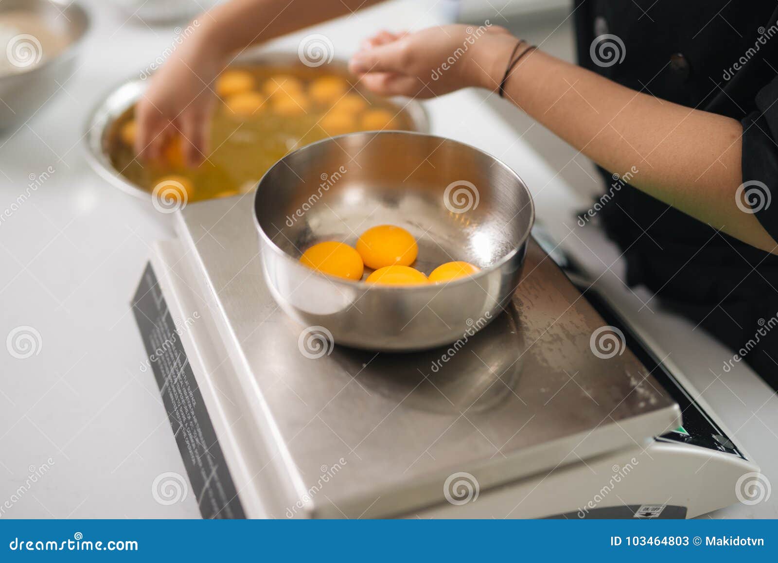Bakery Chef Cooking Bake in the Kitchen Professional Stock Image ...