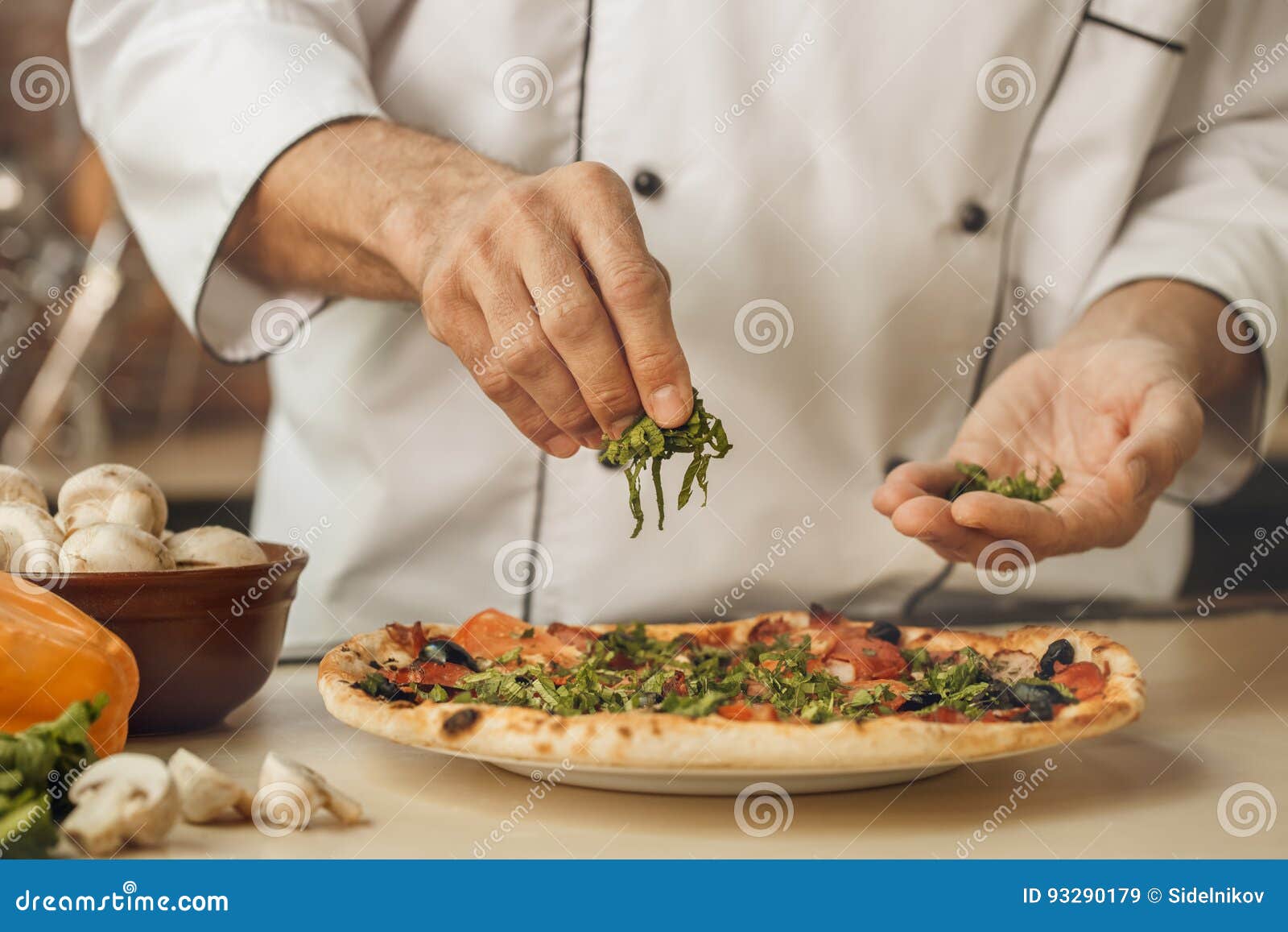 Bakery Chef Cooking Bake in the Kitchen Professional Stock Image ...