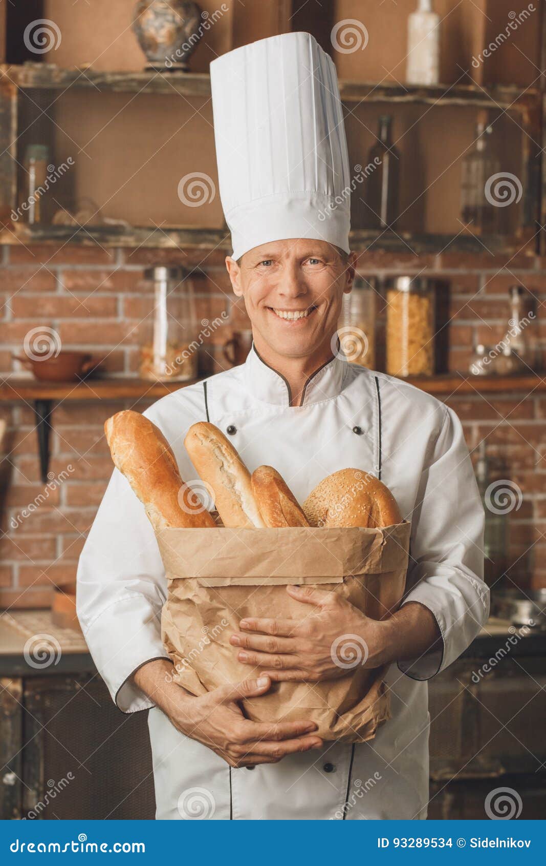 Bakery Chef Cooking Bake in the Kitchen Professional Stock Photo ...