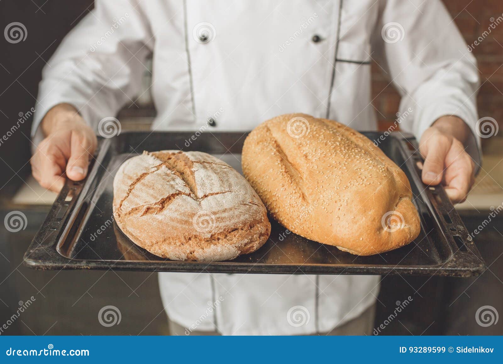 Bakery Chef Cooking Bake in the Kitchen Professional Stock Image ...
