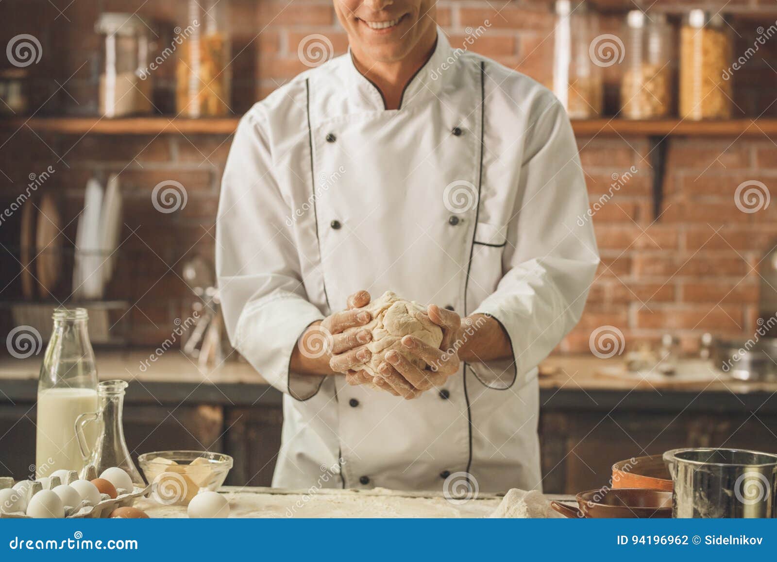 Bakery Chef Cooking Bake in the Kitchen Professional Stock Photo ...
