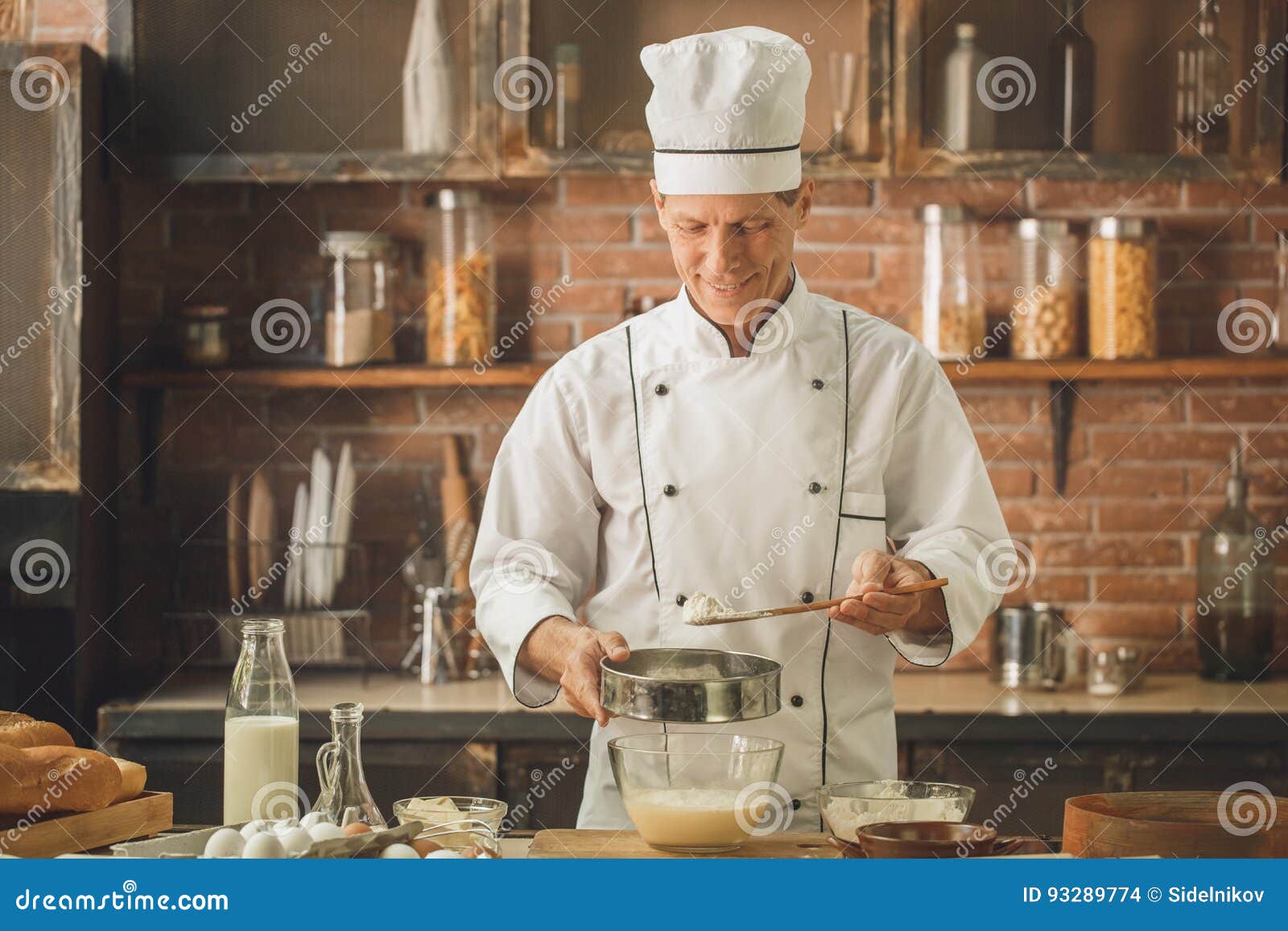 Bakery Chef Cooking Bake in the Kitchen Professional Stock Photo ...