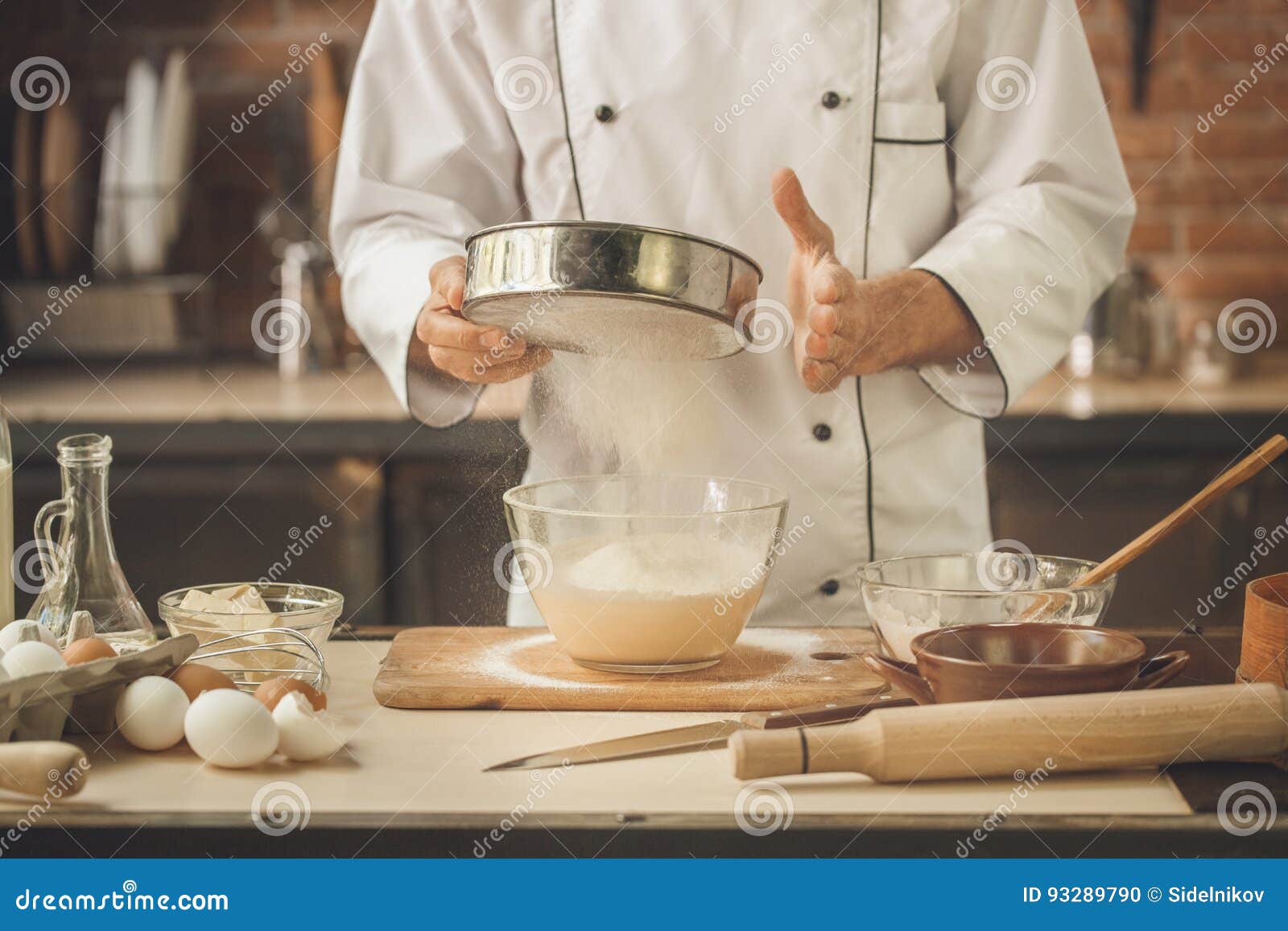 Bakery Chef Cooking Bake in the Kitchen Professional Stock Photo ...