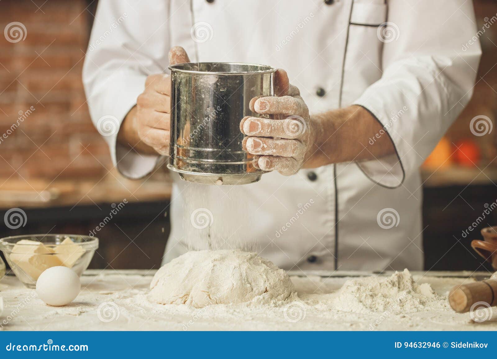 Bakery Chef Cooking Bake in the Kitchen Professional Stock Photo ...