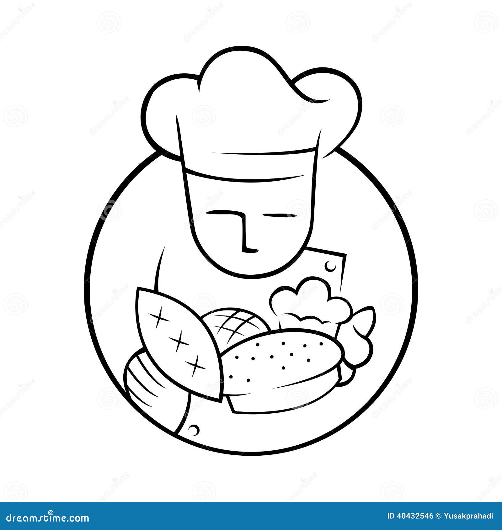 Bakery Chef Banner Background Cartoon Vector | CartoonDealer.com #219329763