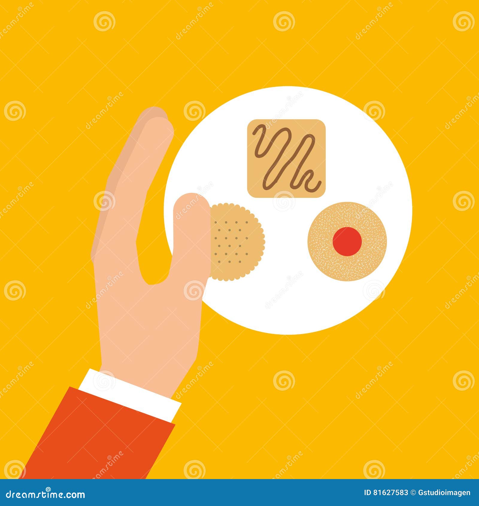 Bakery Cooking Hand Delicious Cookies Stock Vector - Illustration of ...