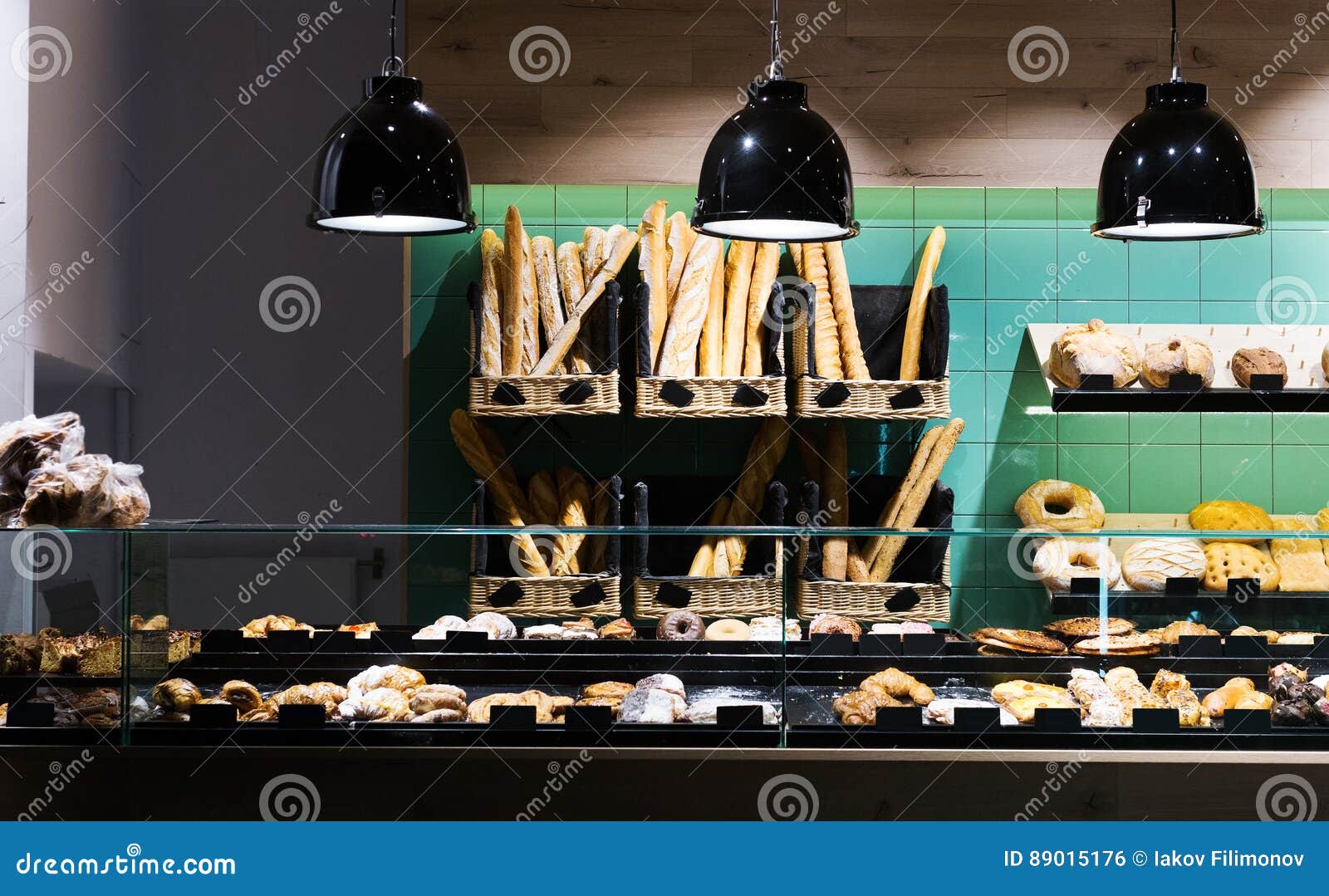 Bakery counter stock photo. Image of croissant, leisure - 89015176