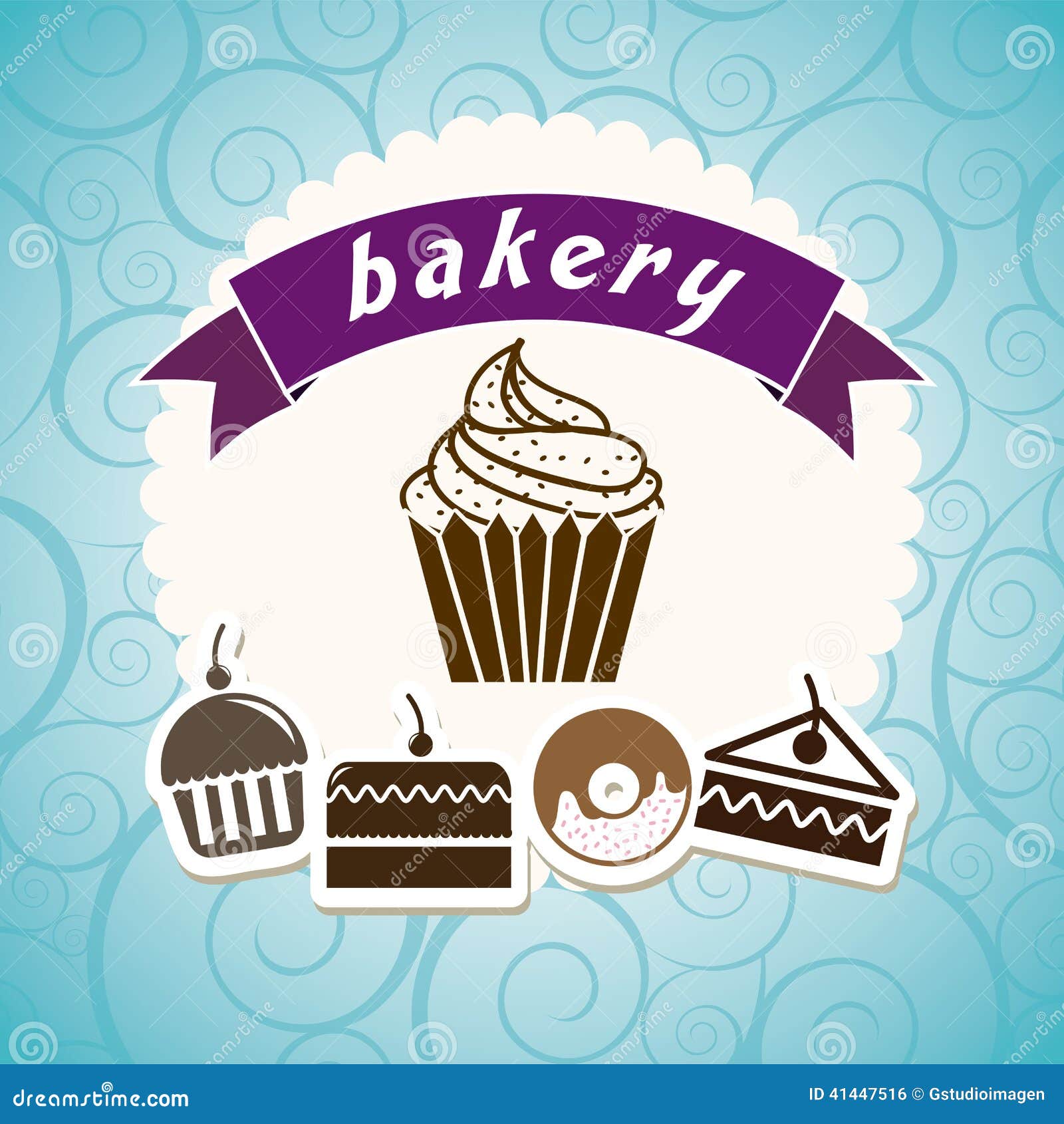 Bakery design stock vector. Illustration of donut, desserts - 41447516