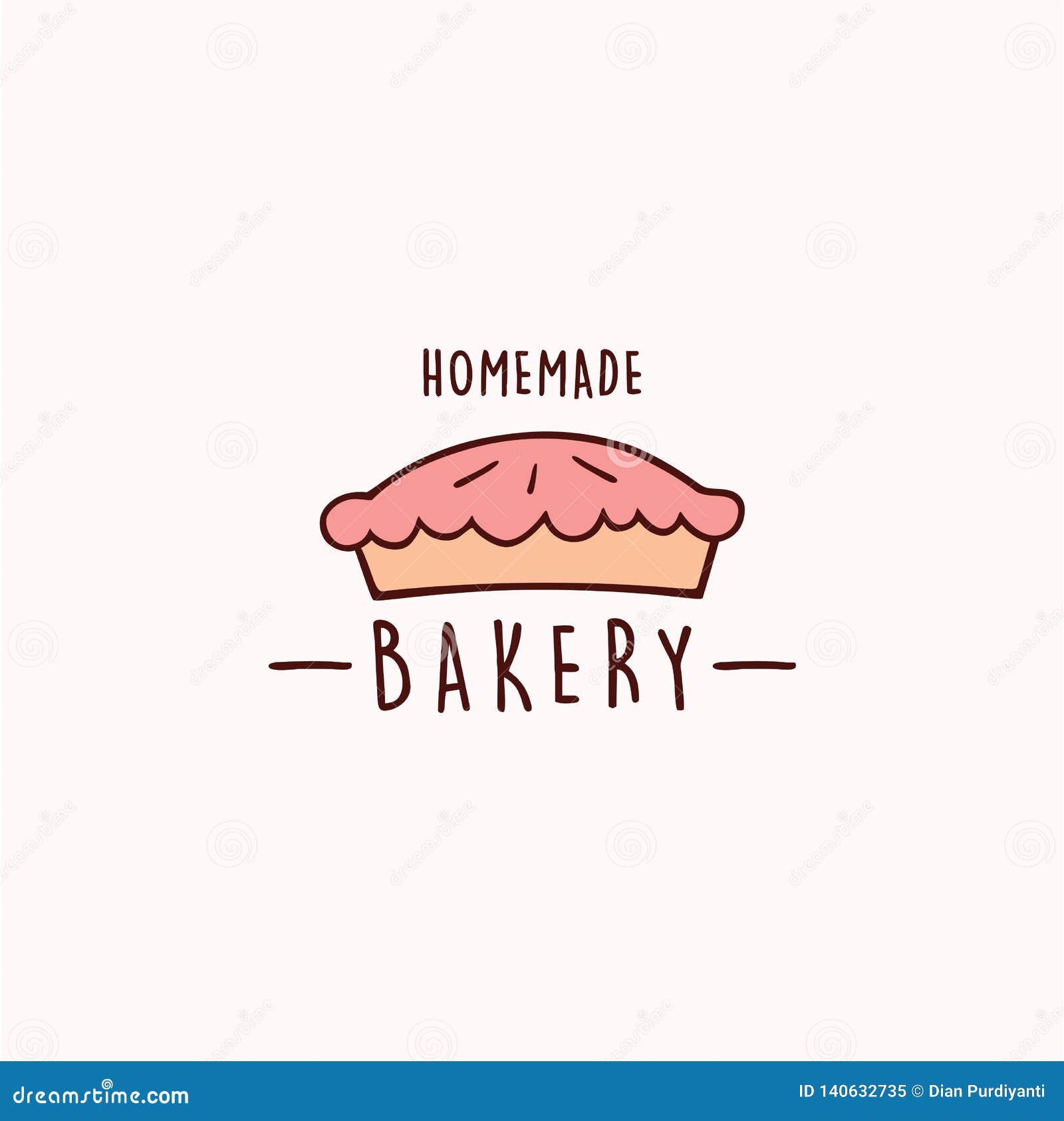 Bakery and Dessert Logo, Pie Cake Logo, Sign, Emblem, Flat Vector ...
