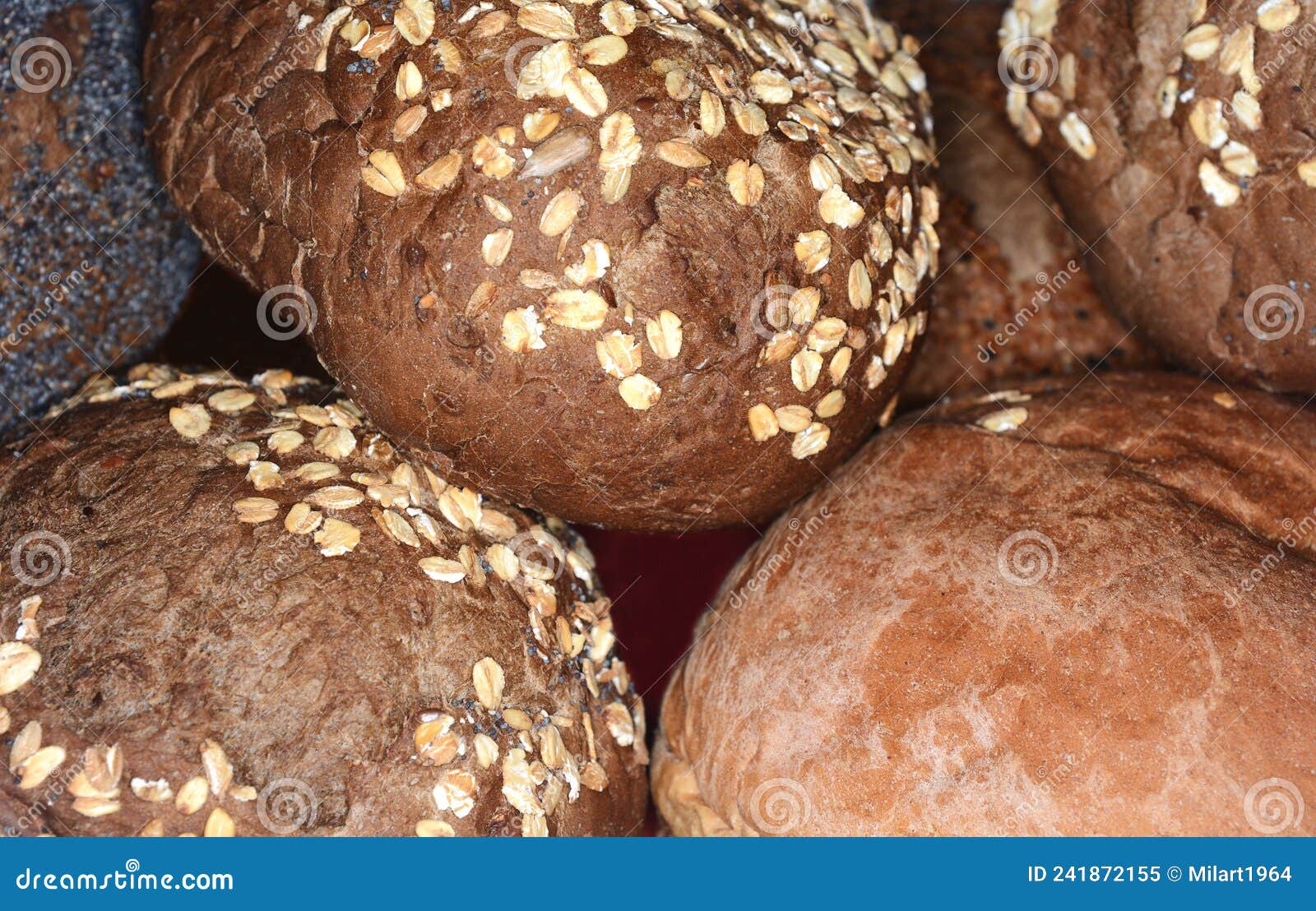 Different Types of Fresh Bread on the Table. Stock Image - Image of ...