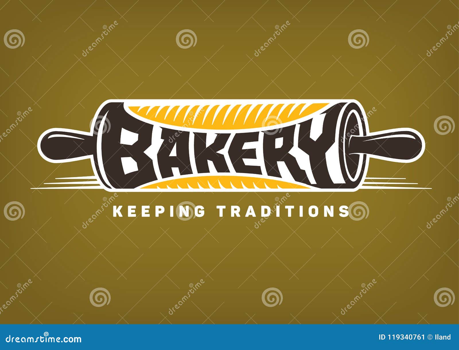 Bakery emblem. rolling pin stock vector. Illustration of graphic ...