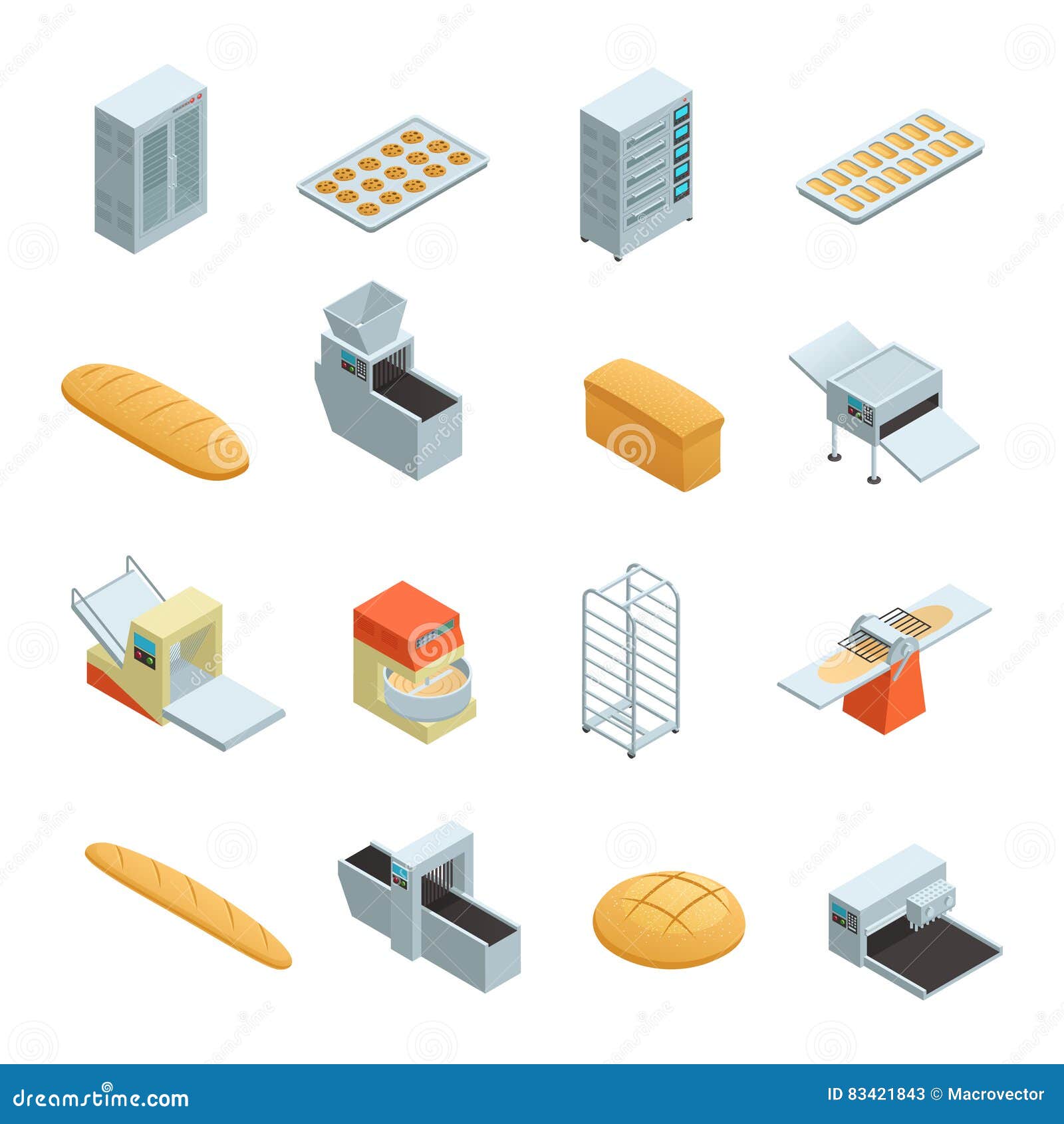 Bakery Factory Isometric Flowchart Vector Illustration | CartoonDealer ...