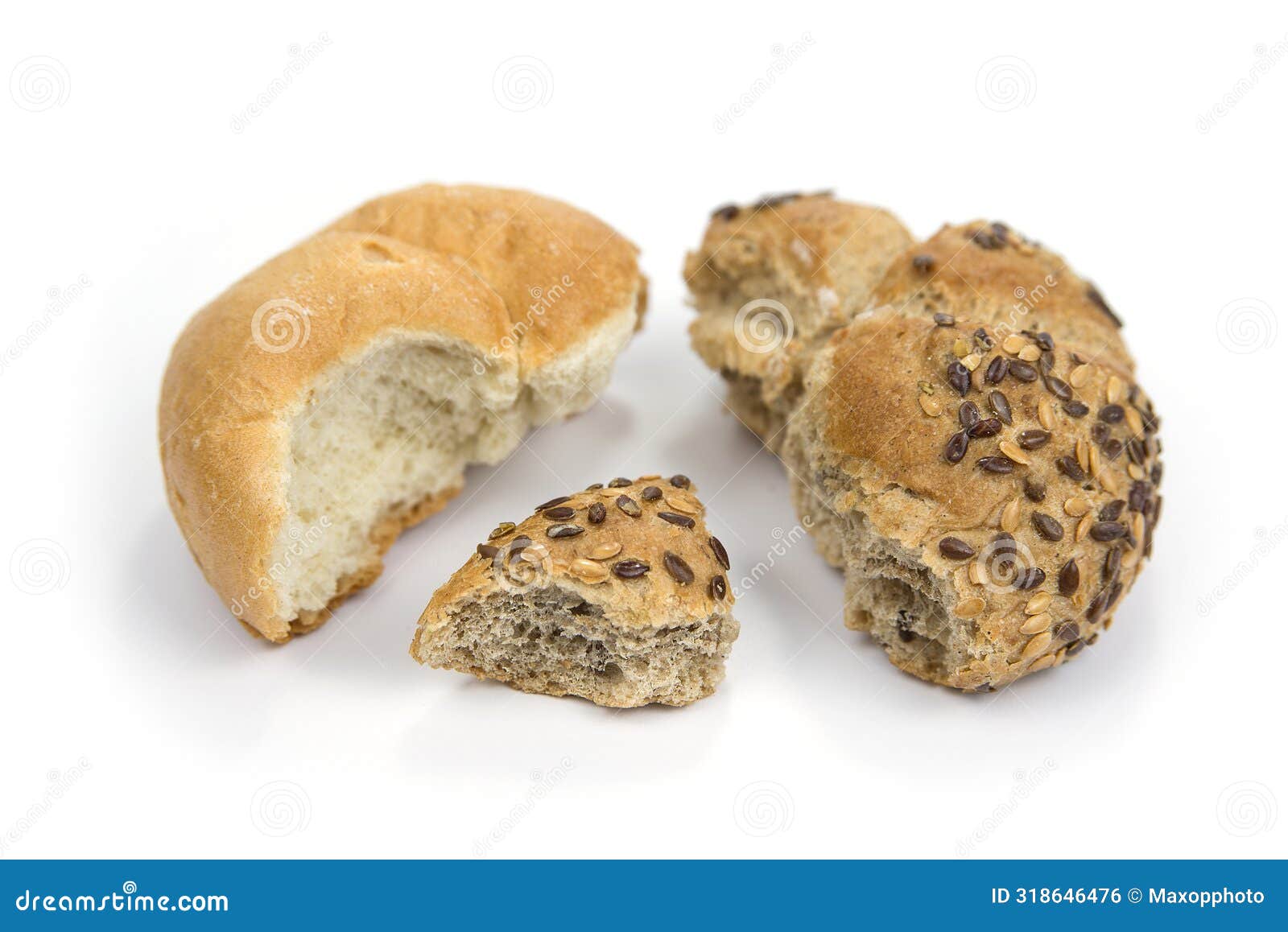 Bakery Food Waste from Household on a White Stock Photo - Image of ...