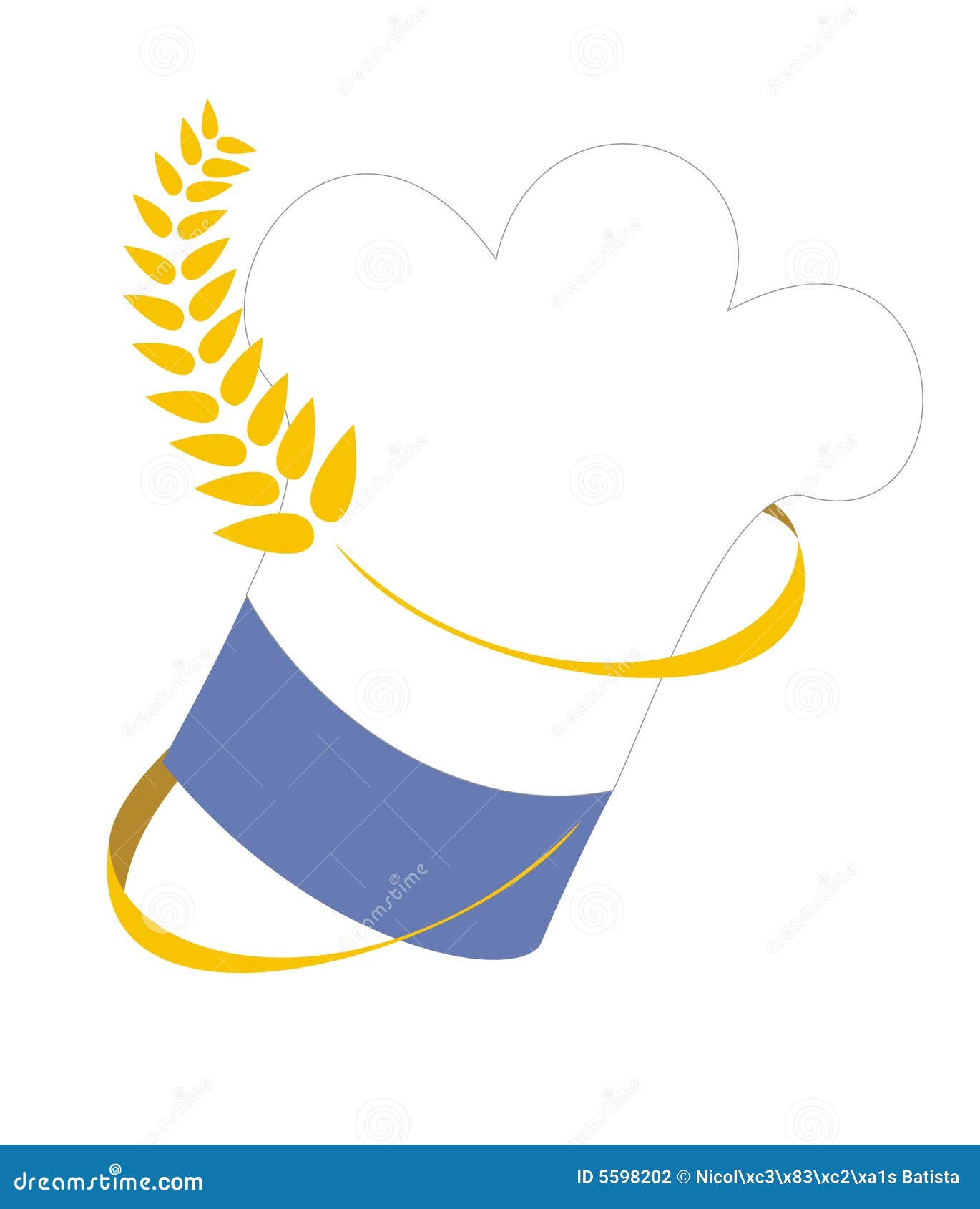 Bakery Hat and Wheat stock illustration. Illustration of food - 5598202