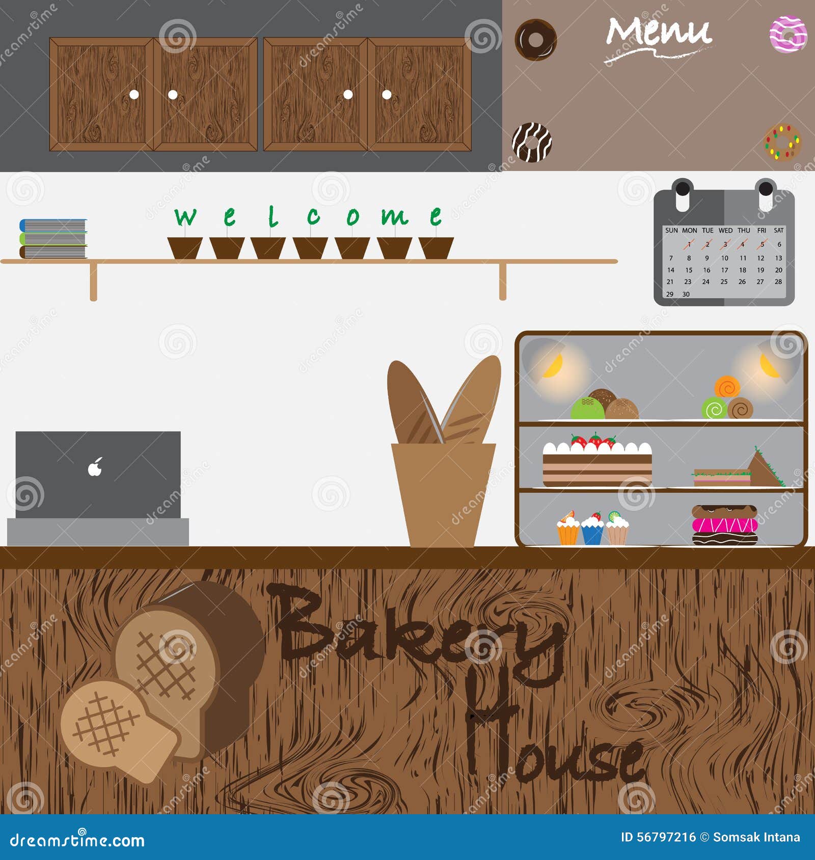 Bakery House design vector stock vector. Illustration of label - 56797216