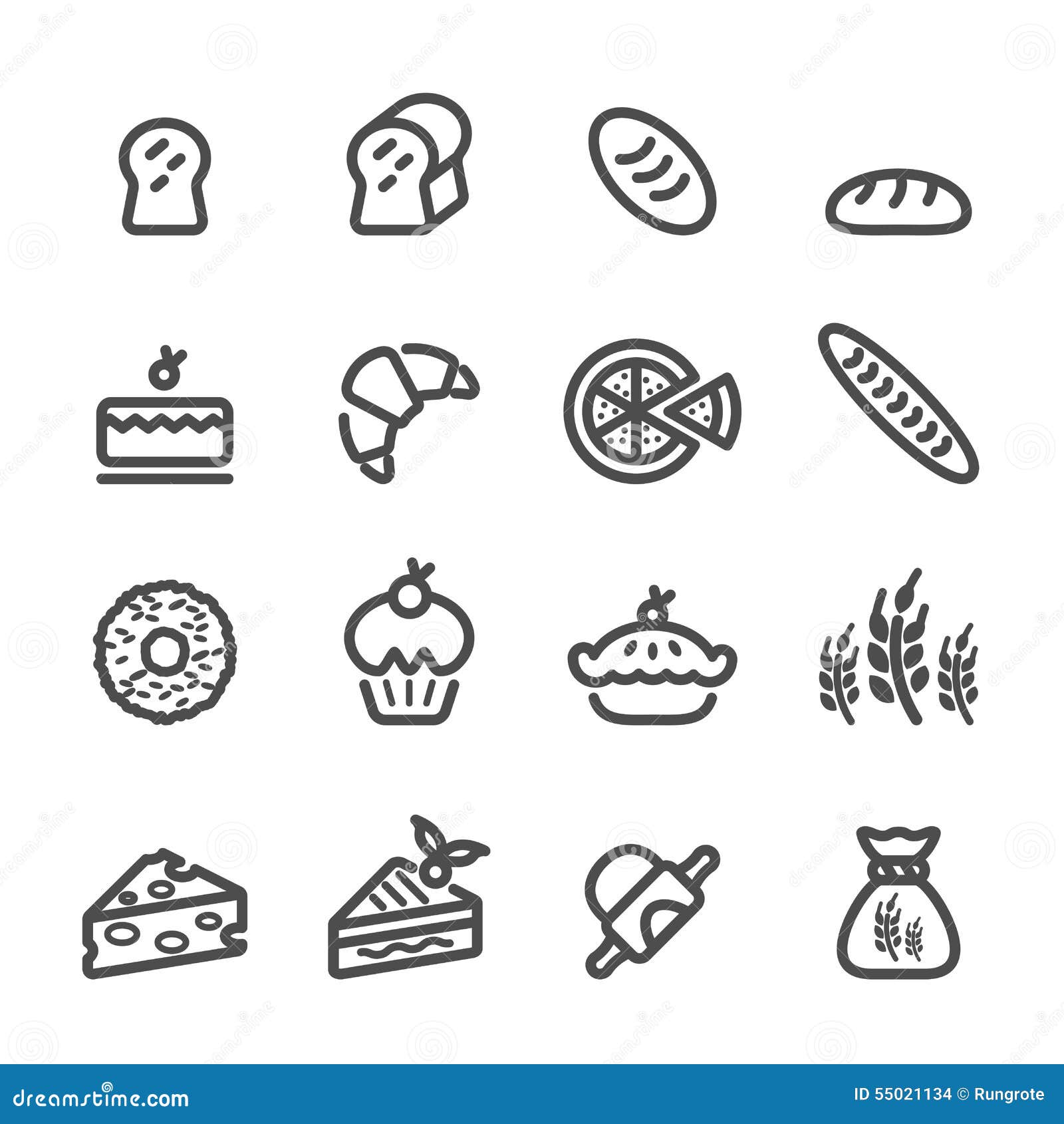 Bakery Icon Set Vector.Silhouette Icons. | CartoonDealer.com #70683763