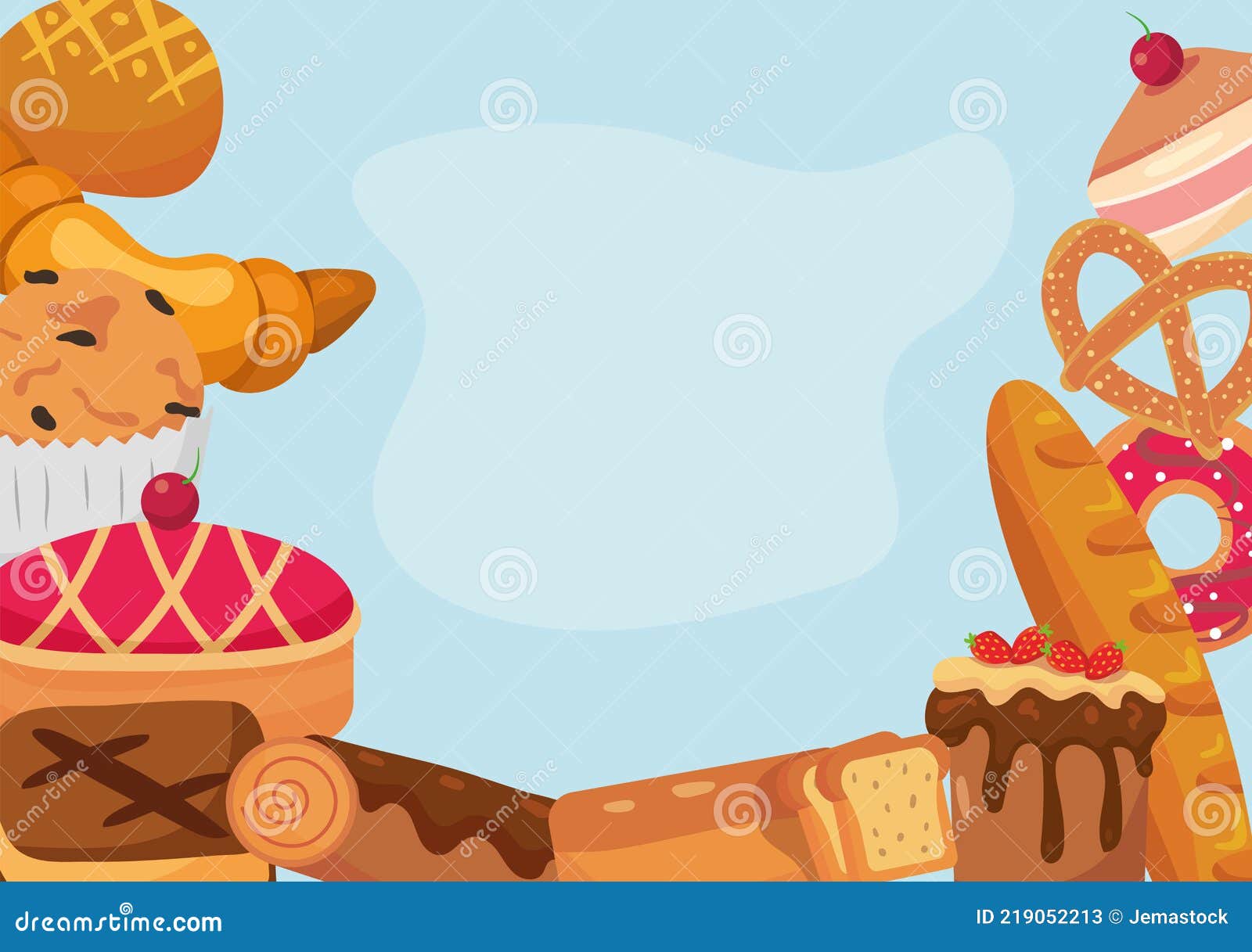 Bakery icons frame stock vector. Illustration of cake - 219052213
