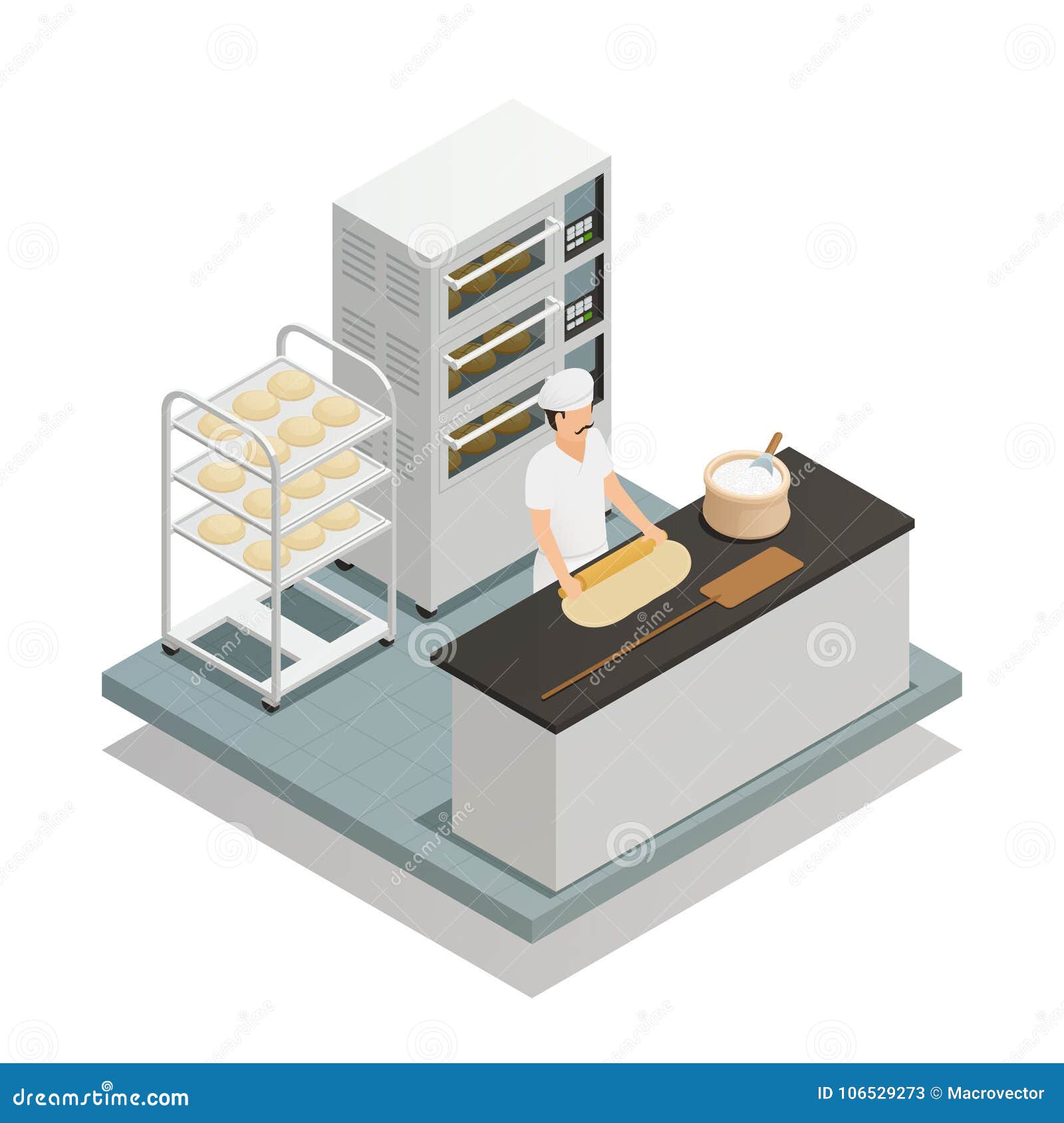 Bakery Isometric Composition Stock Vector - Illustration of decorative, baking: 106529273