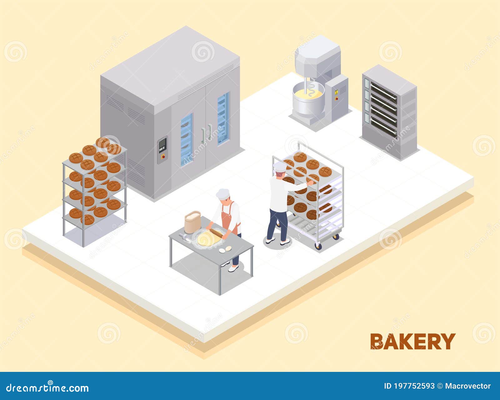 Bakery Isometric Composition Stock Vector - Illustration of bakery ...