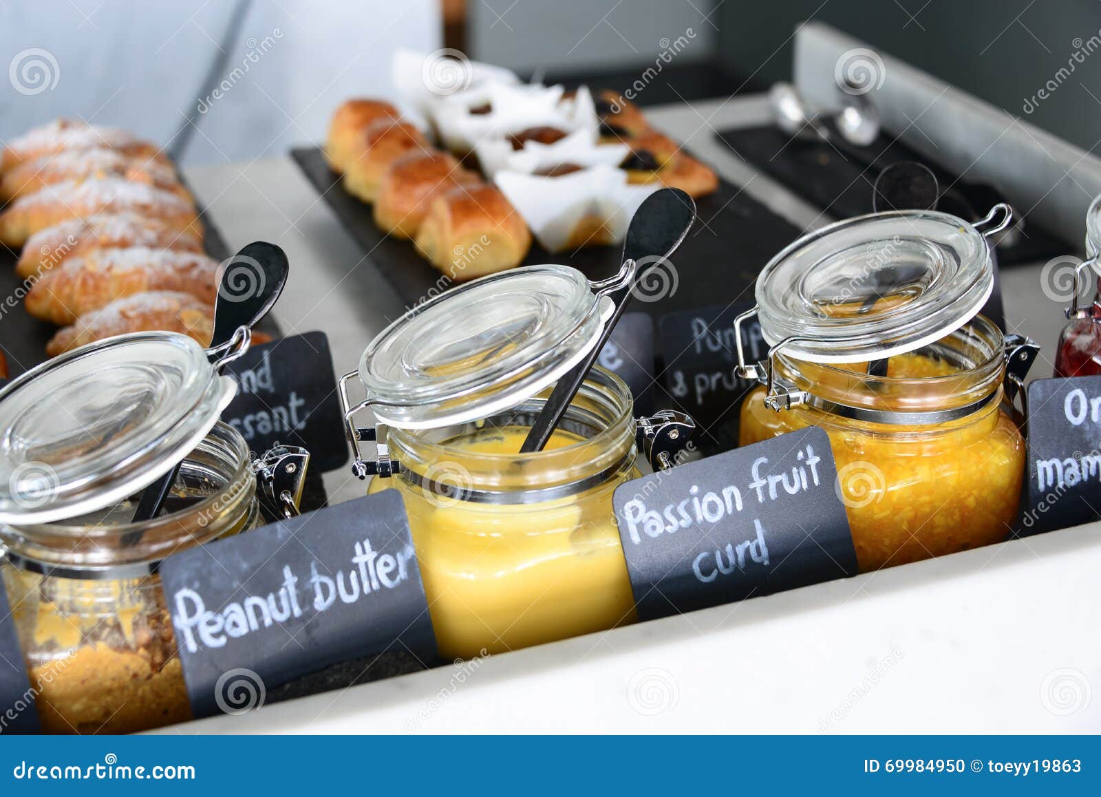 Bakery and jam stock photo. Image of paper, peanut, glass - 69984950