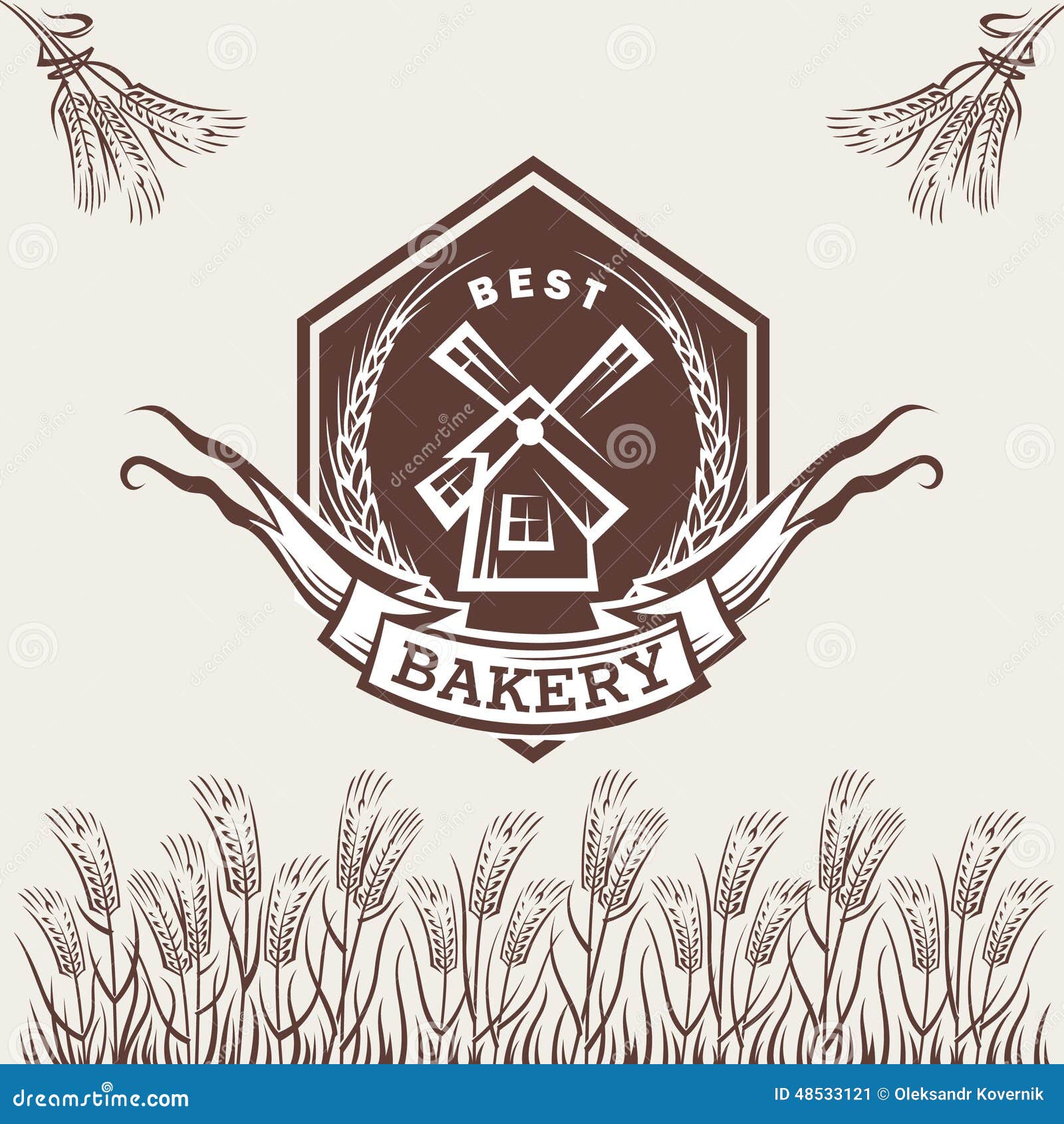 Bakery label stock vector. Illustration of mill, collection - 48533121